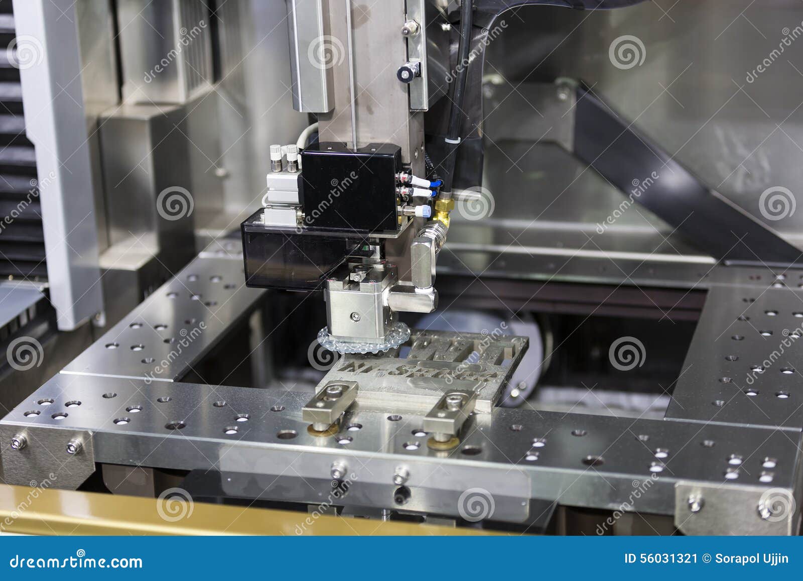 CNC Wire Cut Machine Cutting Mold Parts Stock Image - Image of workshop ...