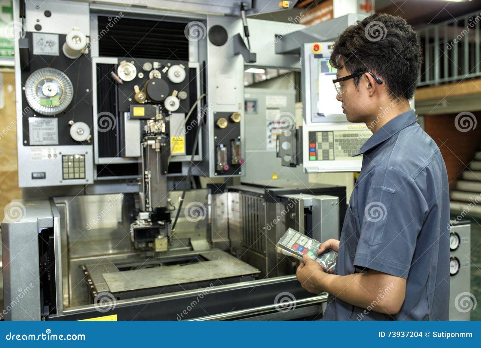 CNC wire cut stock photo. Image of conveyor, center, machine - 73937204