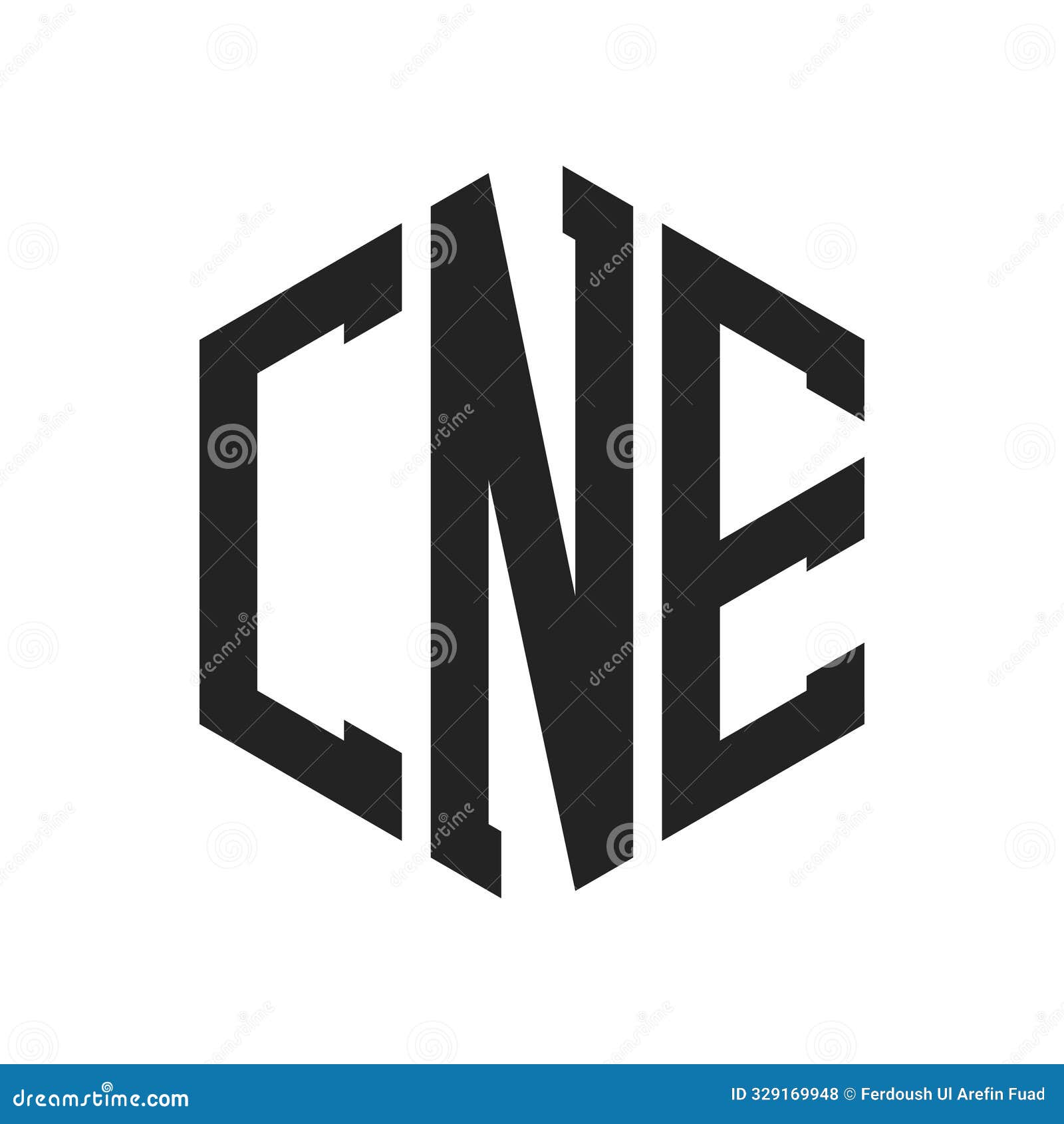CNE Logo Design. Initial Letter CNE Monogram Logo Using Hexagon Shape ...