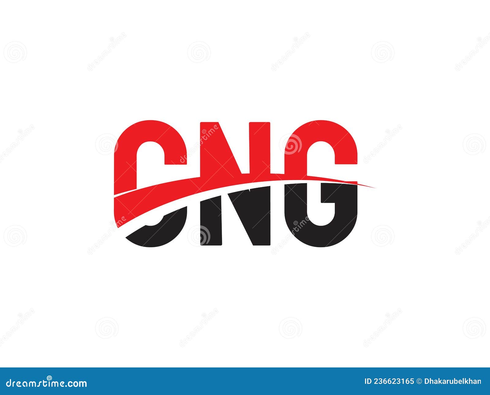 CNG Letter Initial Logo Design Vector Illustration | CartoonDealer.com ...