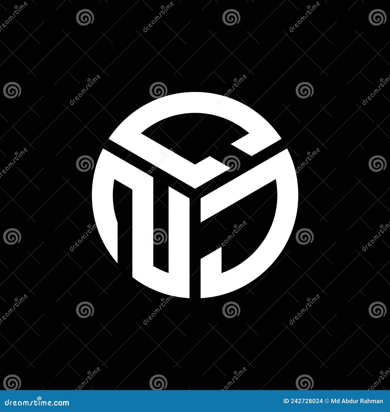 CNJ Letter Logo Design on Black Background. CNJ Creative Initials ...