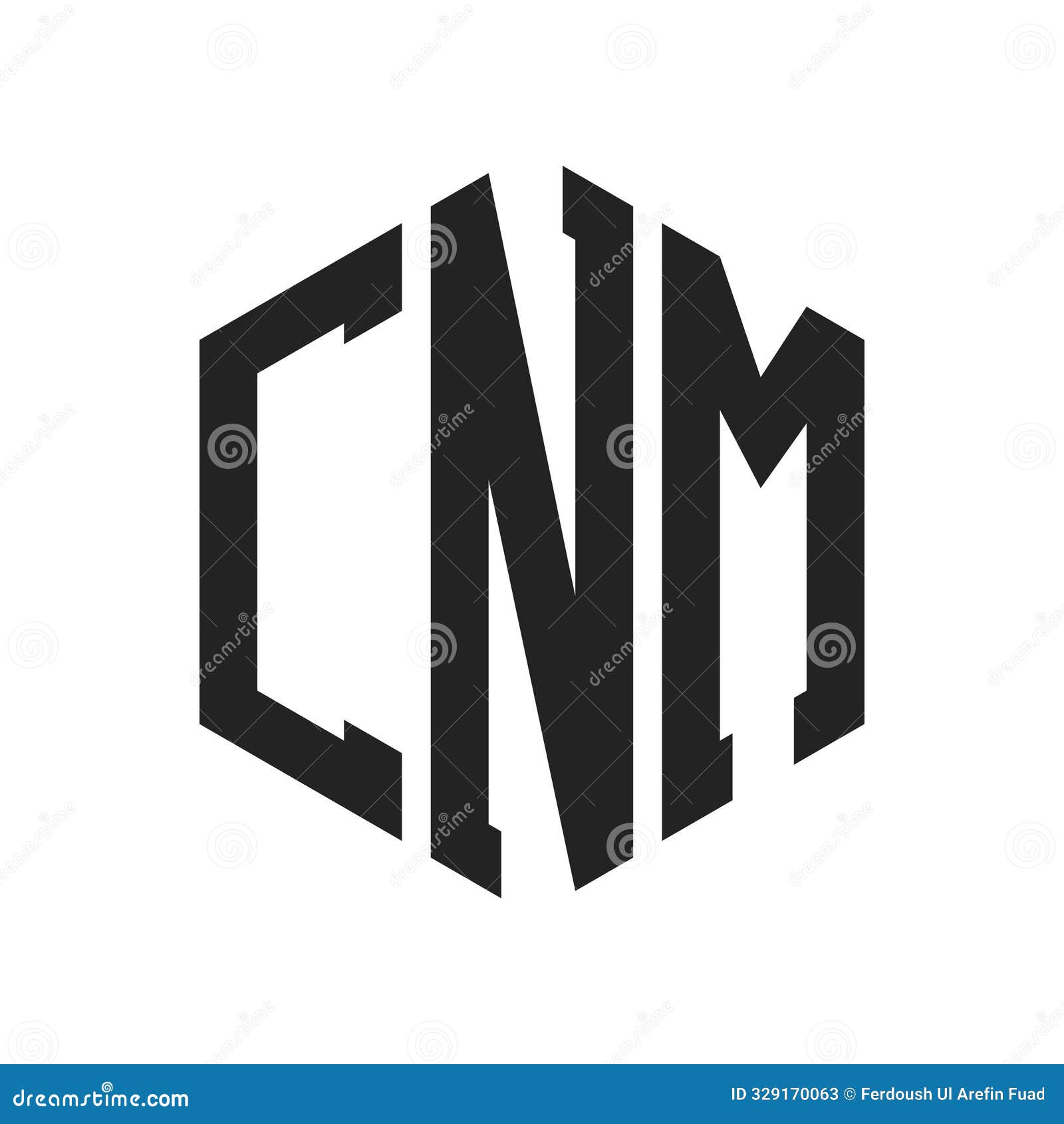CNM Logo Design. Initial Letter CNM Monogram Logo Using Hexagon Shape ...
