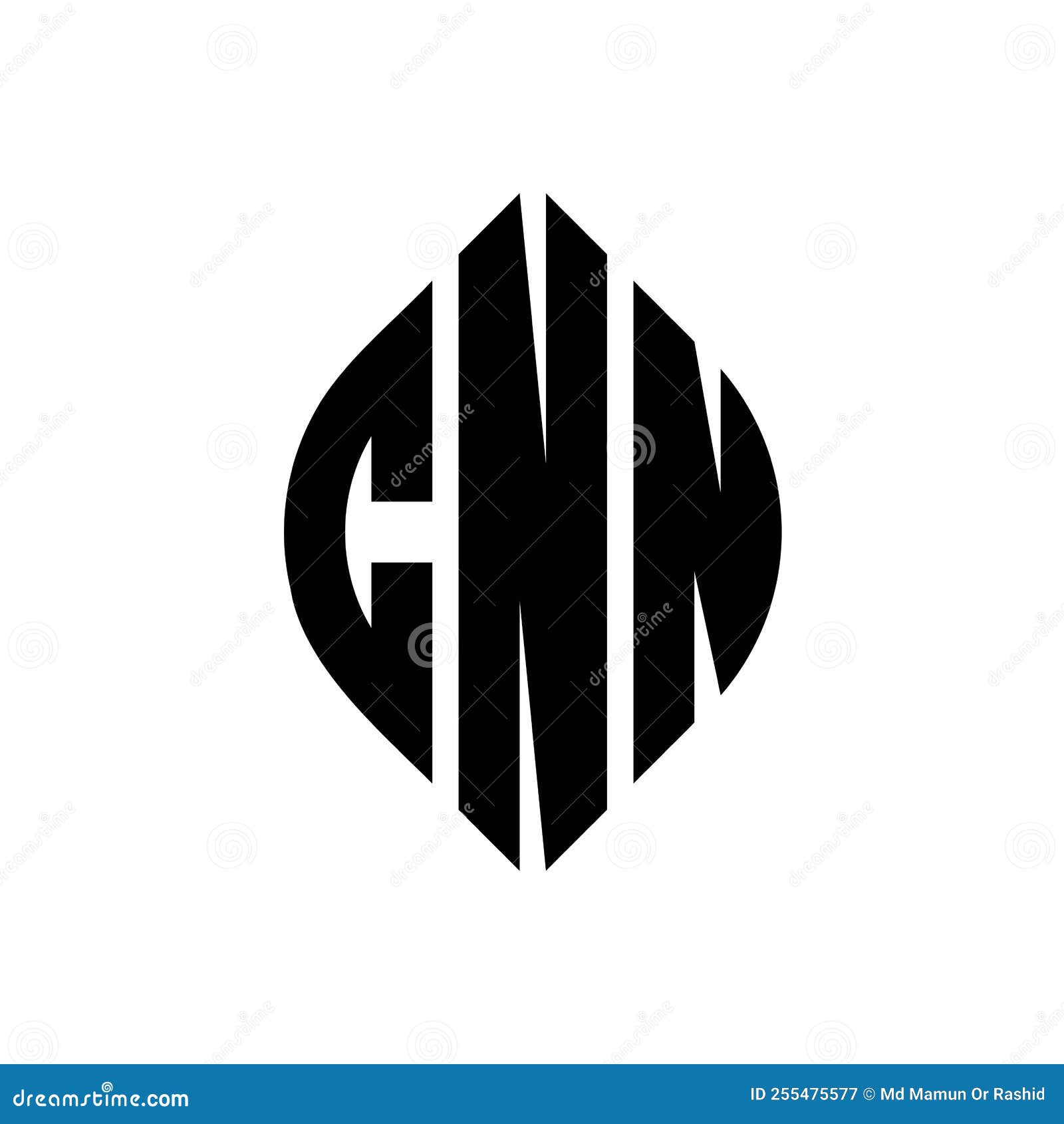 CNN Circle Letter Logo Design With Circle And Ellipse Shape. CNN ...