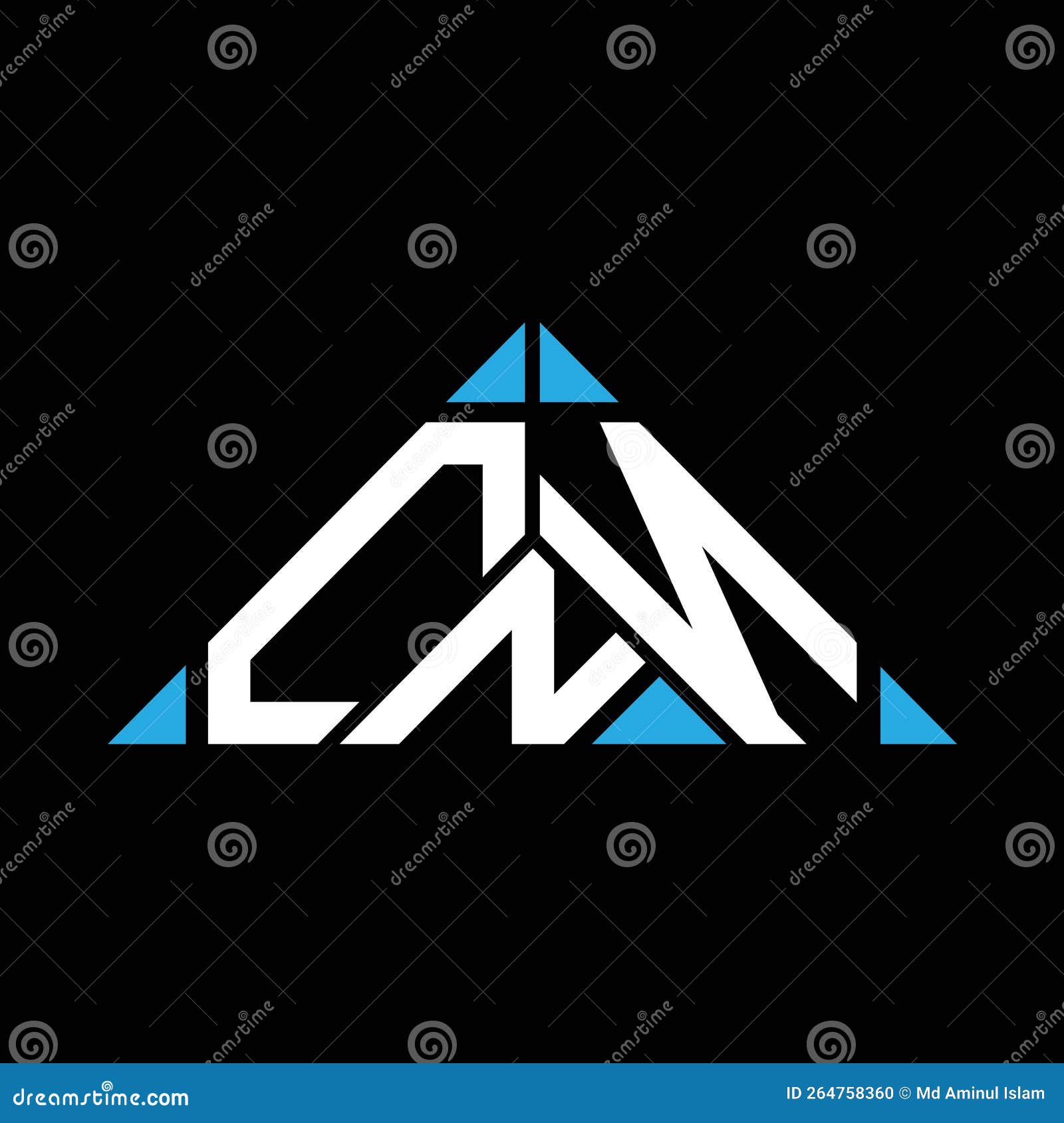 CNN Letter Logo Creative Design with Vector Graphic, Stock Illustration ...