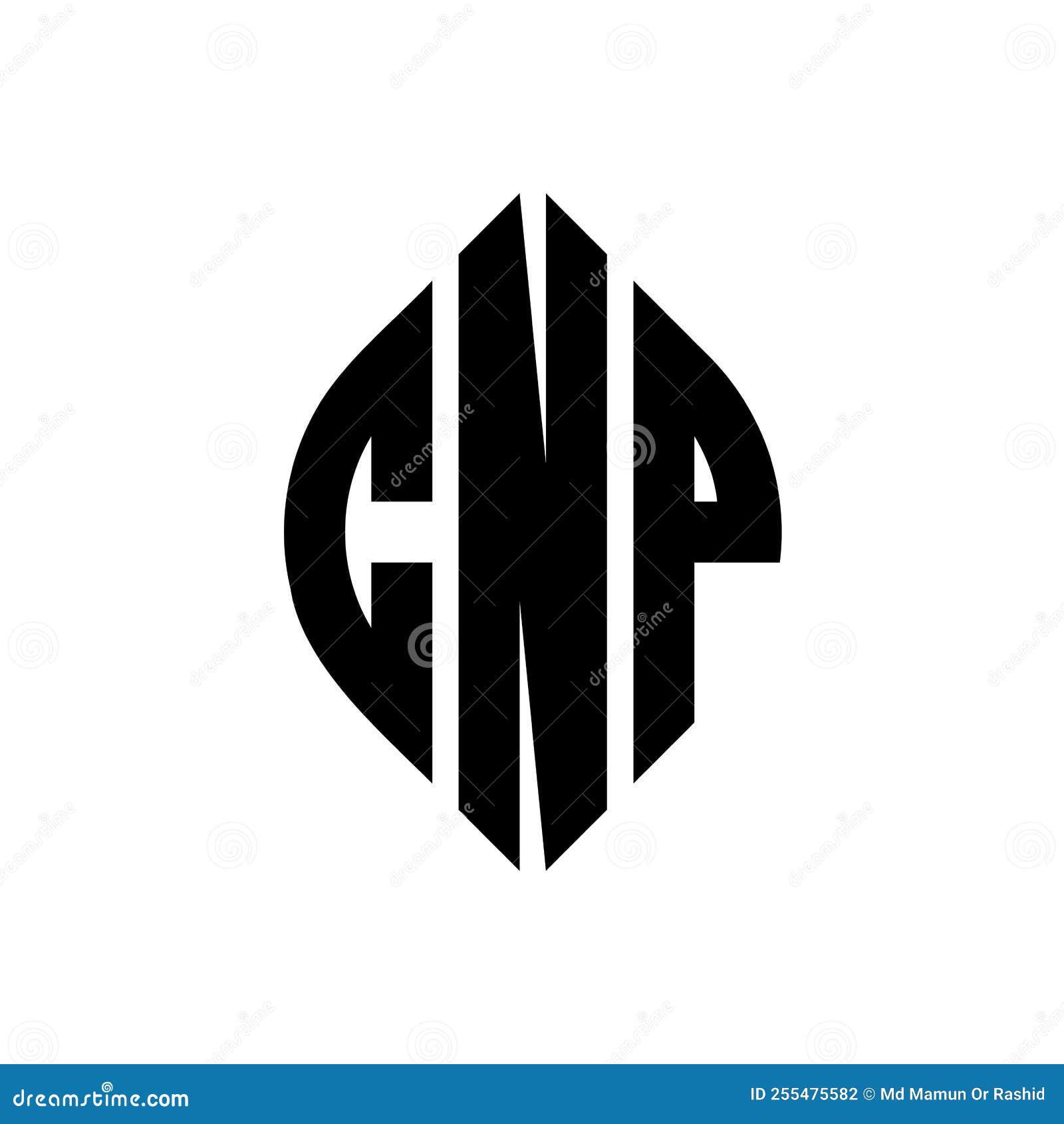 CNP Circle Letter Logo Design with Circle and Ellipse Shape. CNP ...