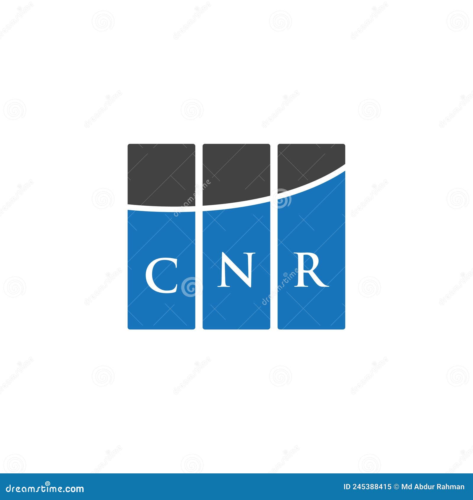 CNR Letter Logo Design on BLACK Background. CNR Creative Initials ...