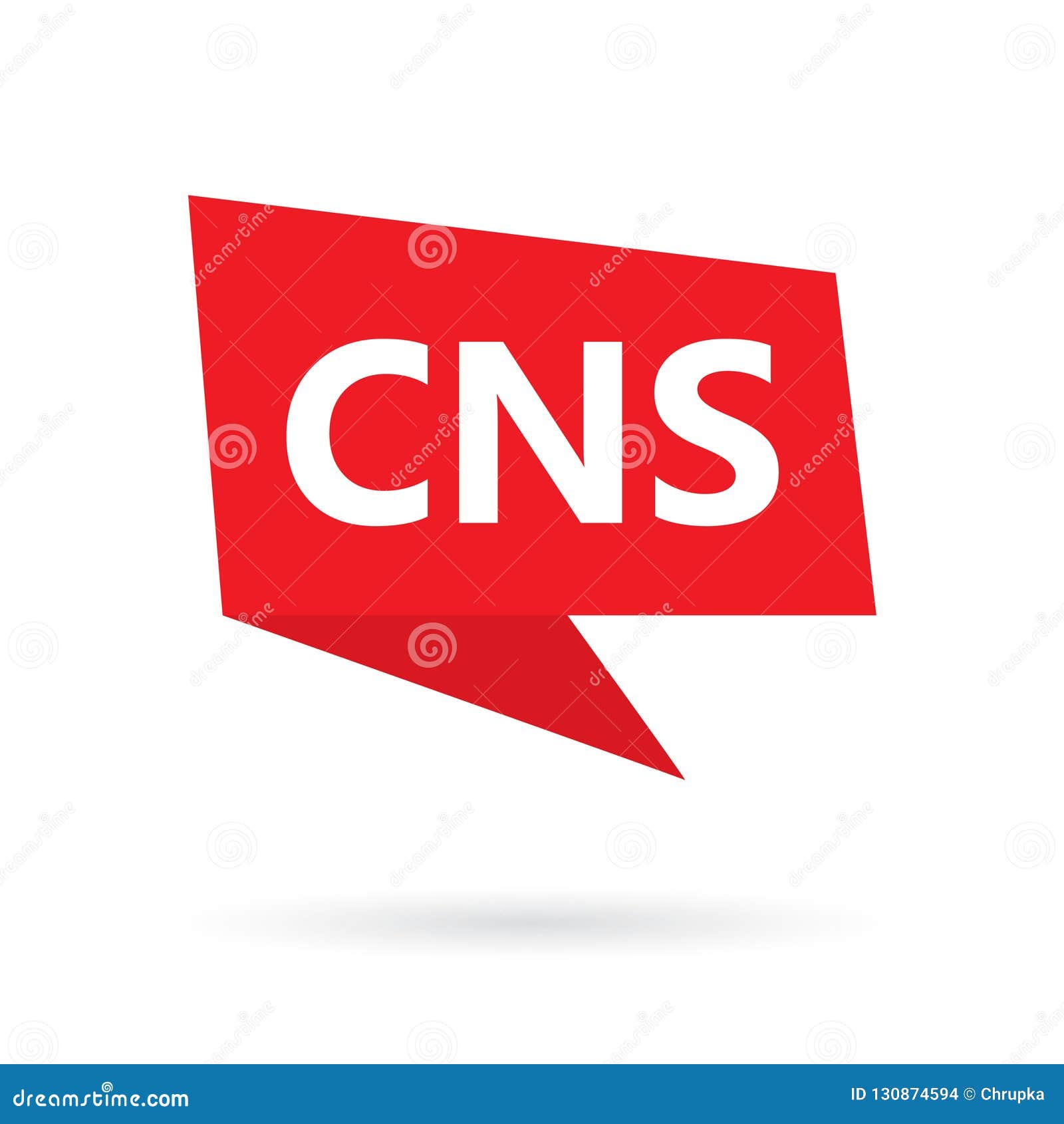CNS Central Nervous System Acronym on a Speach Bubble Stock Vector ...