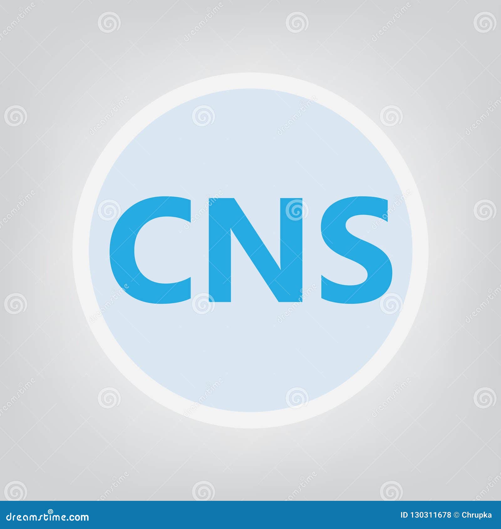 CNS Central Nervous System Acronym Stock Vector - Illustration of word ...