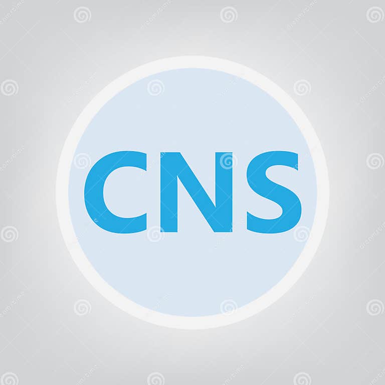 CNS Central Nervous System Acronym Stock Vector - Illustration of word ...
