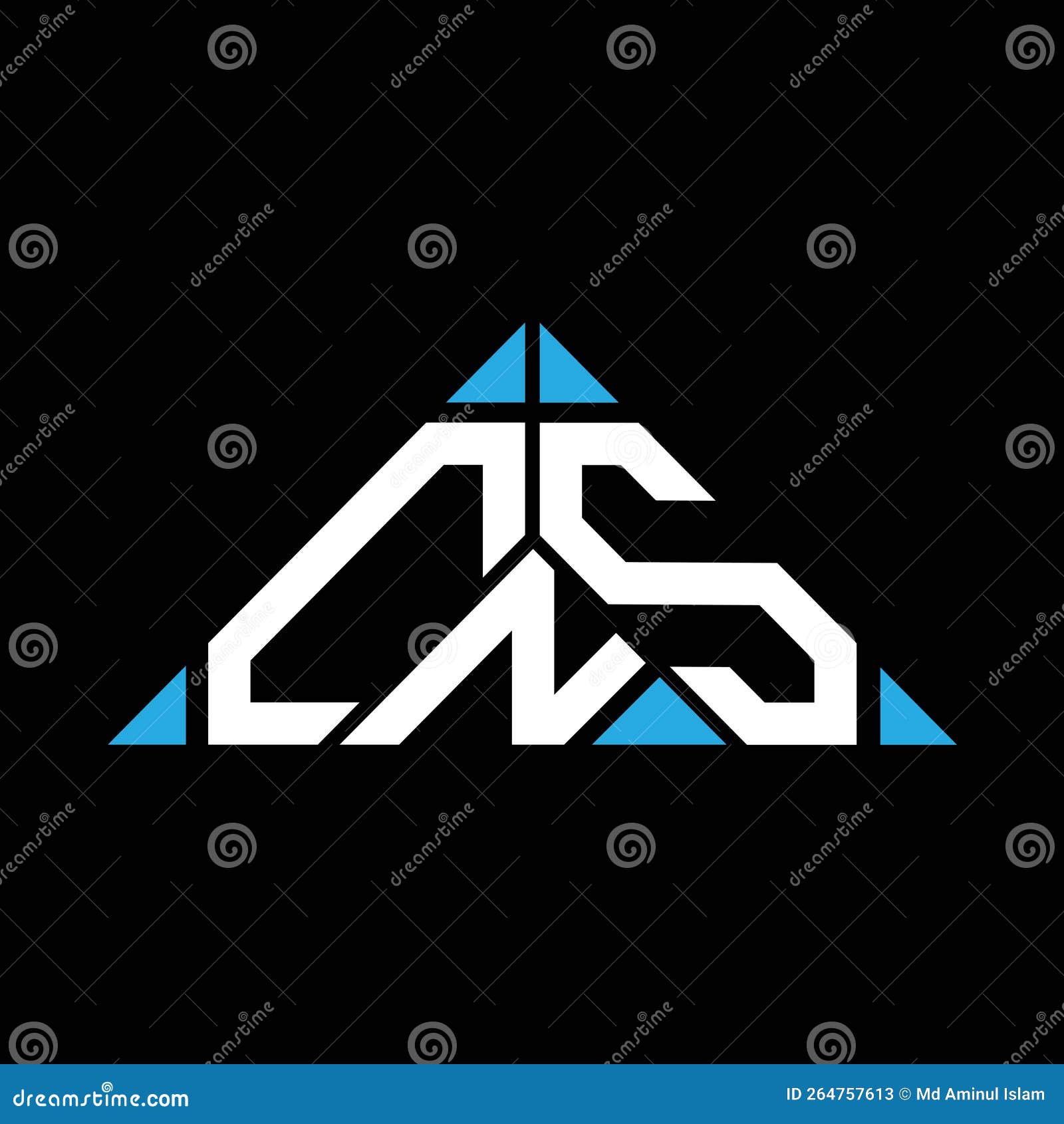 CNS Letter Logo Creative Design with Vector Graphic, Stock Vector ...