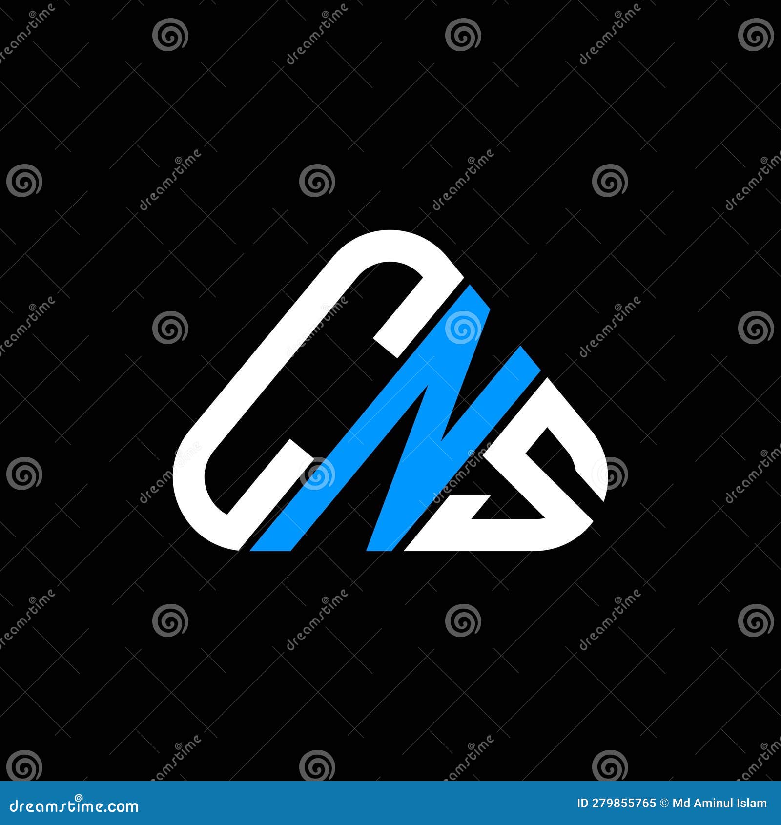 CNS Letter Logo Creative Design with Vector Graphic, CNS Simple and ...