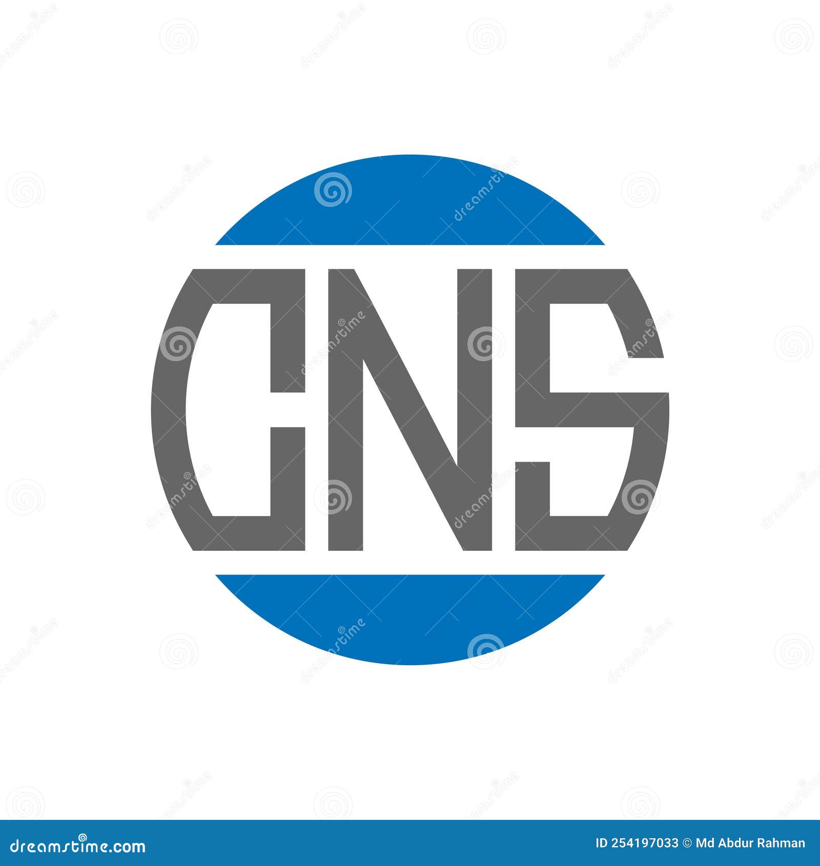 CNS Letter Logo Design on White Background. CNS Creative Initials ...