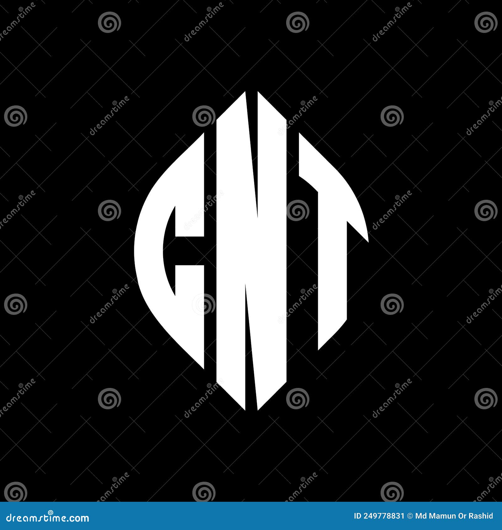 CNT Circle Letter Logo Design with Circle and Ellipse Shape. CNT ...