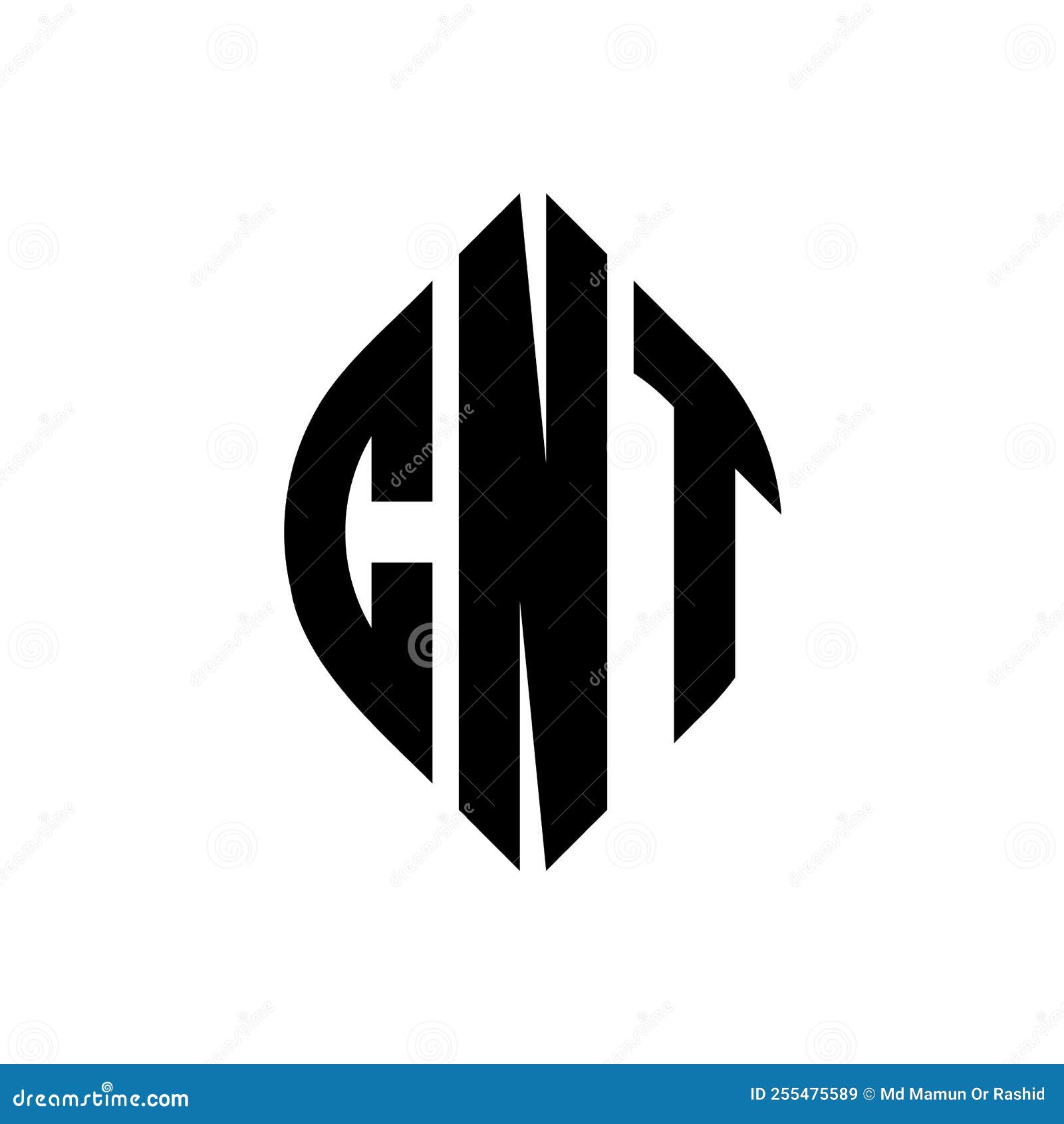 CNT Circle Letter Logo Design with Circle and Ellipse Shape. CNT ...