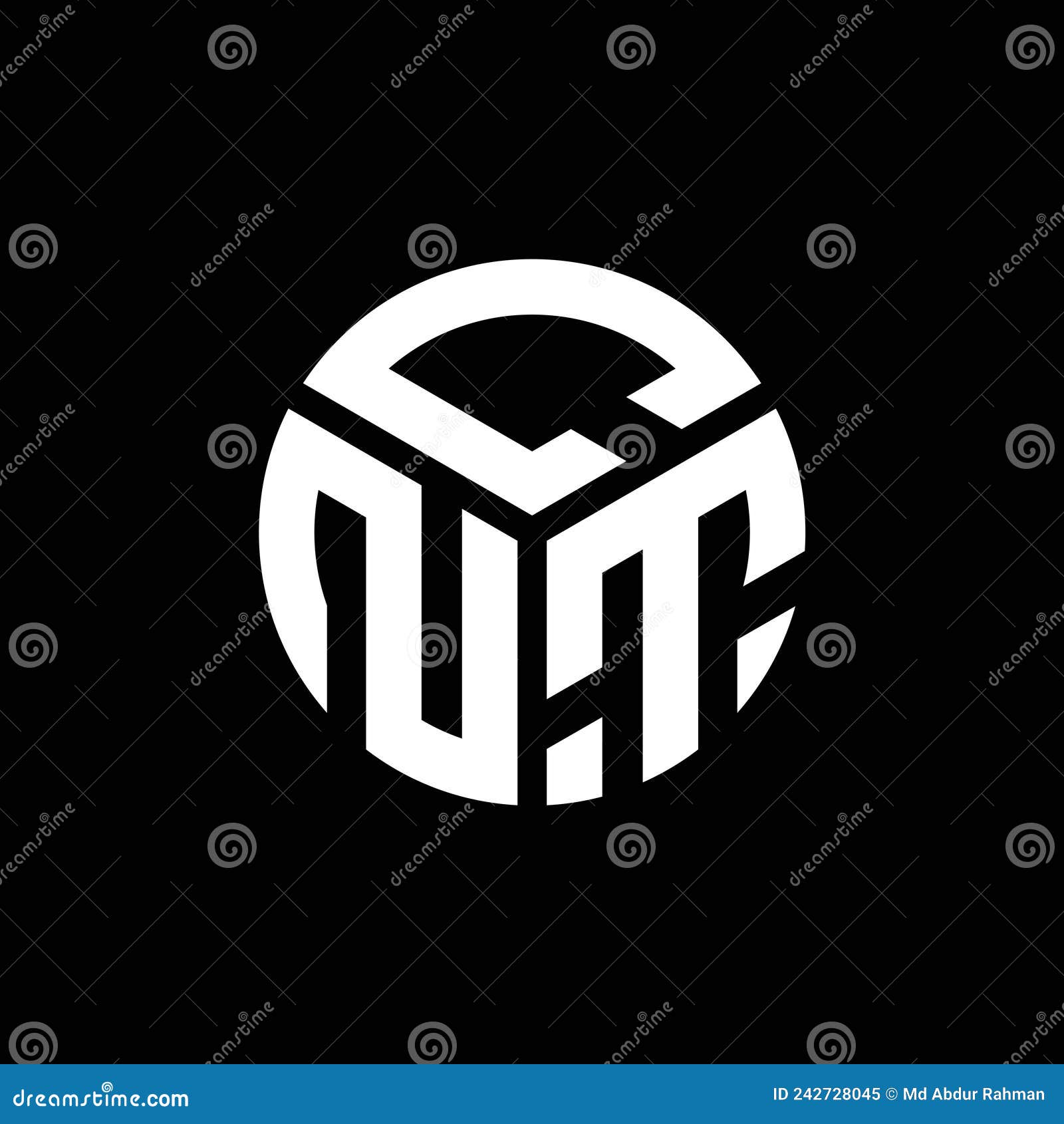 CNT Letter Logo Design on Black Background. CNT Creative Initials ...