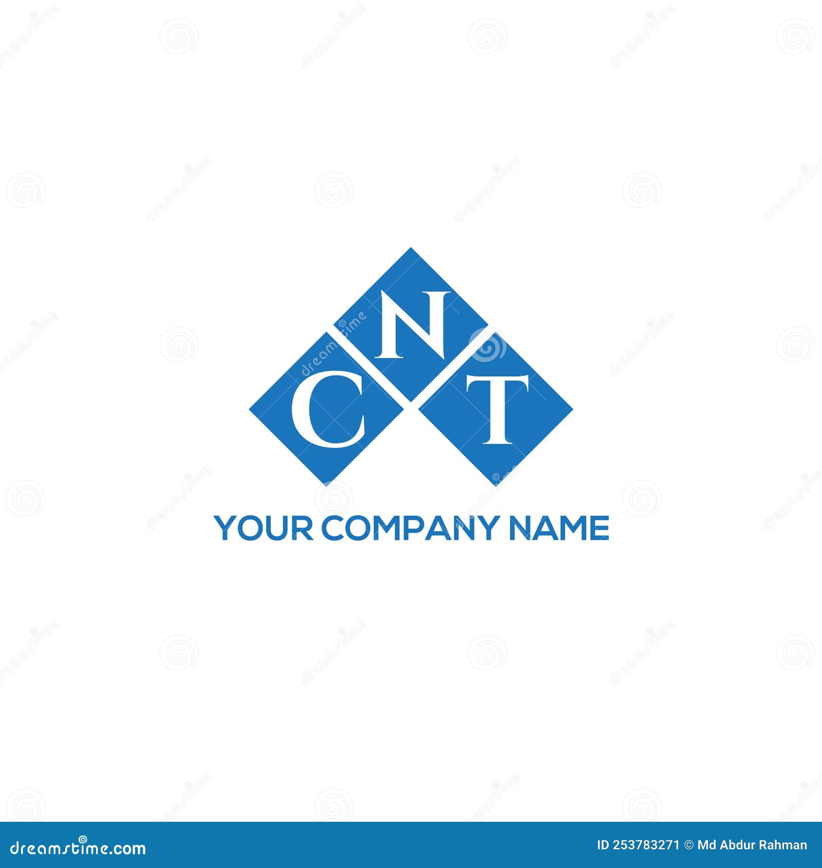 CNT Letter Logo Design on WHITE Background. CNT Creative Initials ...