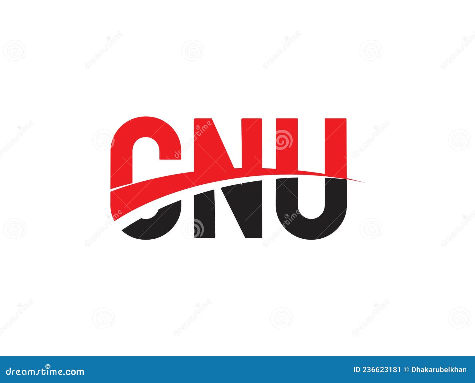 CNU Letter Initial Logo Design Vector Illustration Stock Vector ...