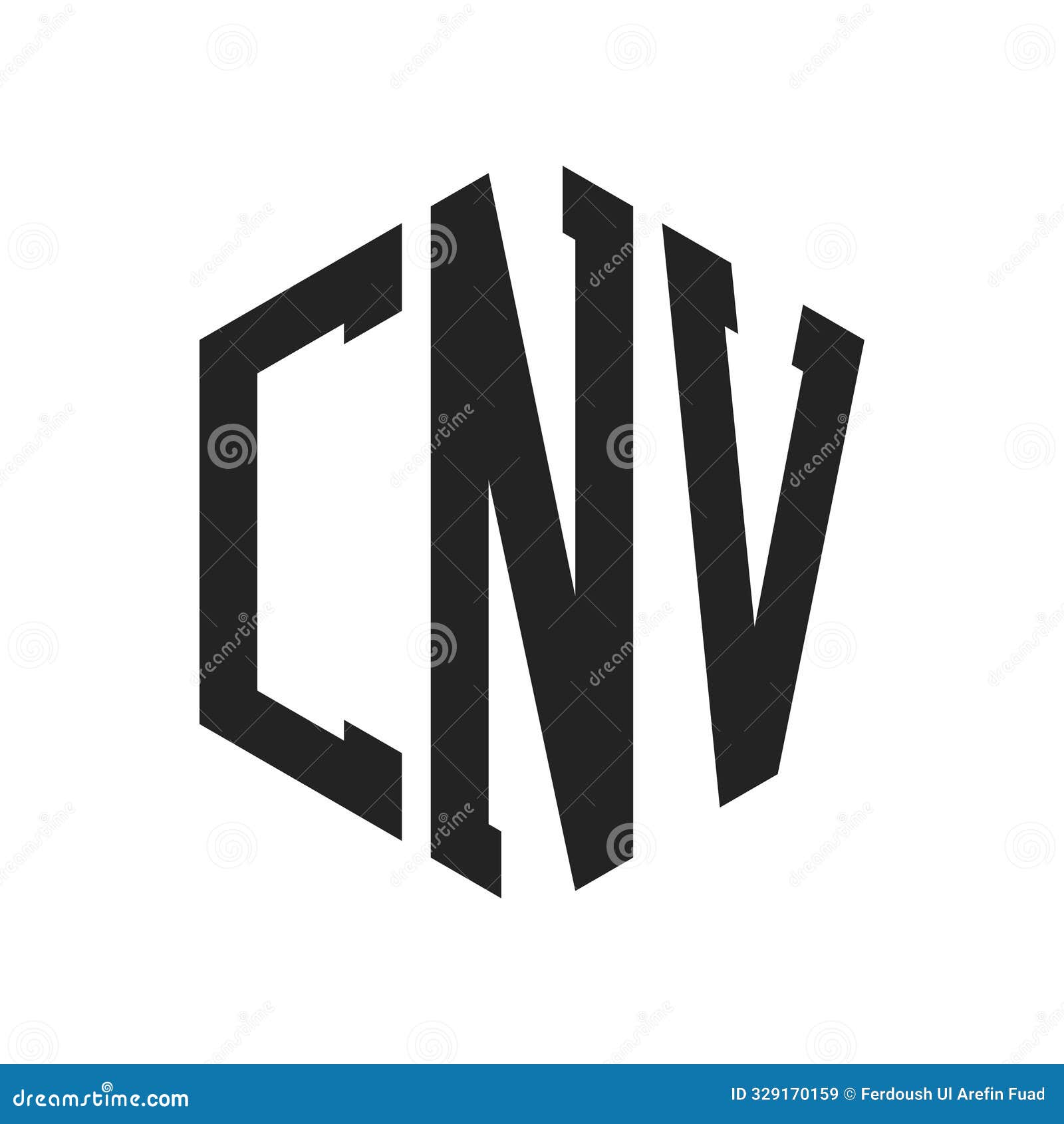 CNV Logo Design. Initial Letter CNV Monogram Logo Using Hexagon Shape ...
