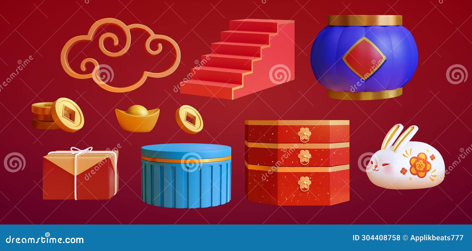 CNY design element set stock vector. Illustration of japanese - 304408758