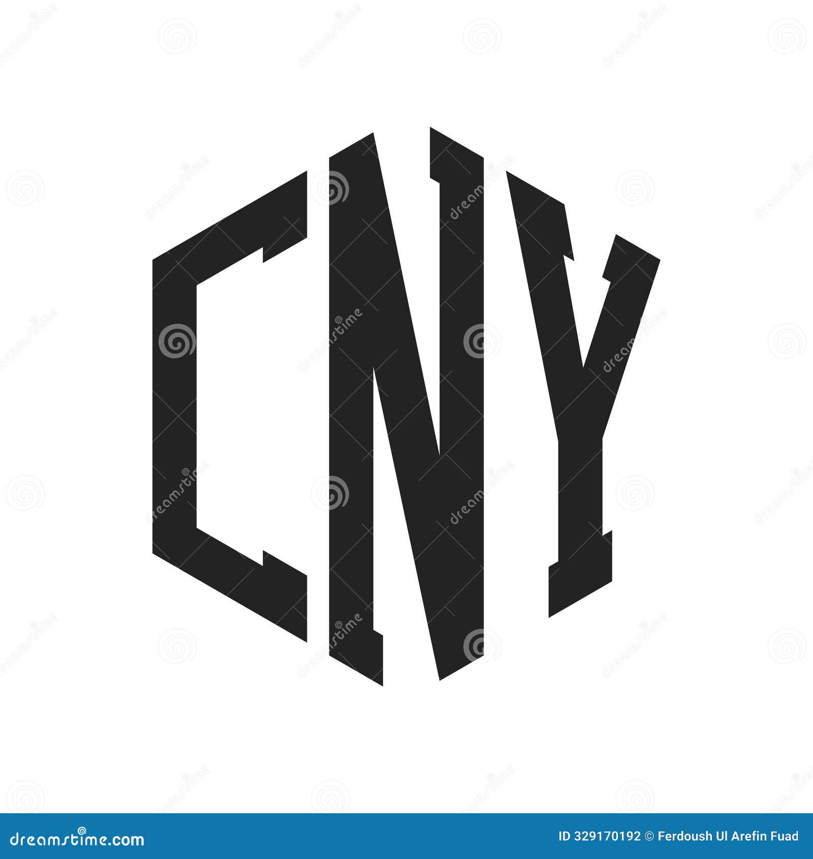 CNY Logo Design. Initial Letter CNY Monogram Logo Using Hexagon Shape ...