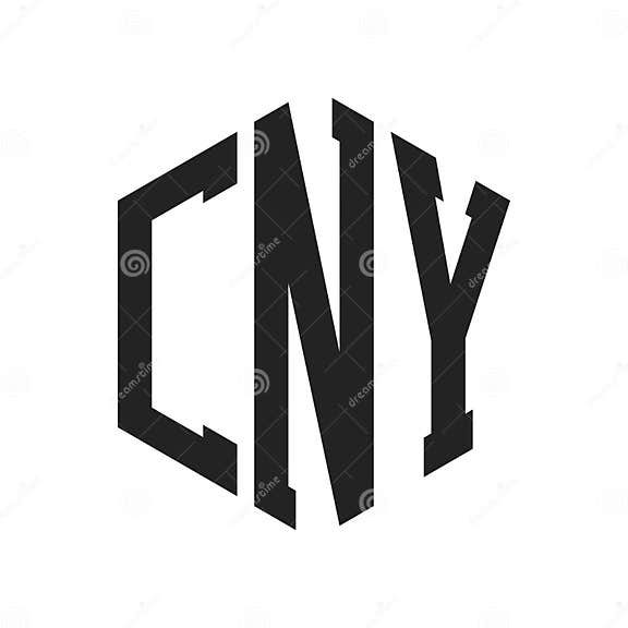 CNY Logo Design. Initial Letter CNY Monogram Logo Using Hexagon Shape ...