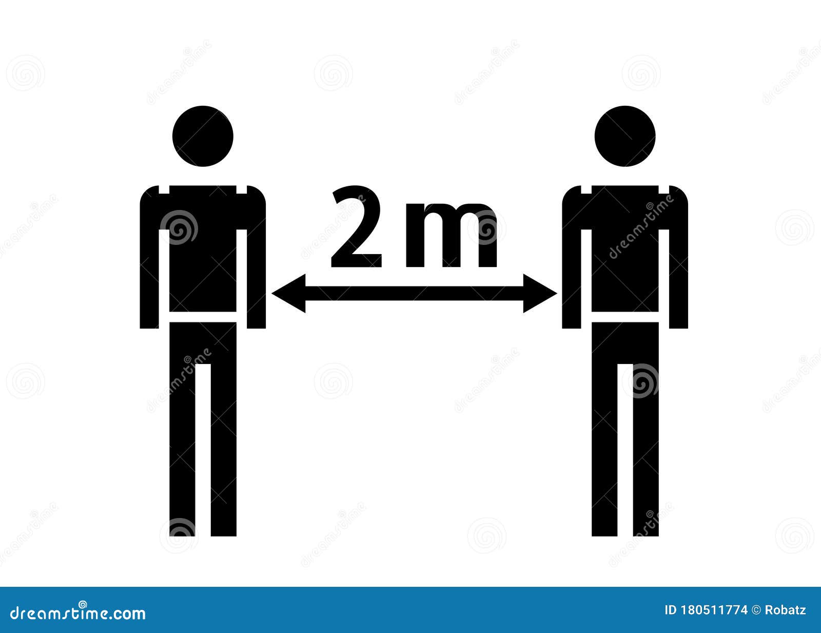 Social Distancing Icon Vector Illustration Isolated on White Background ...