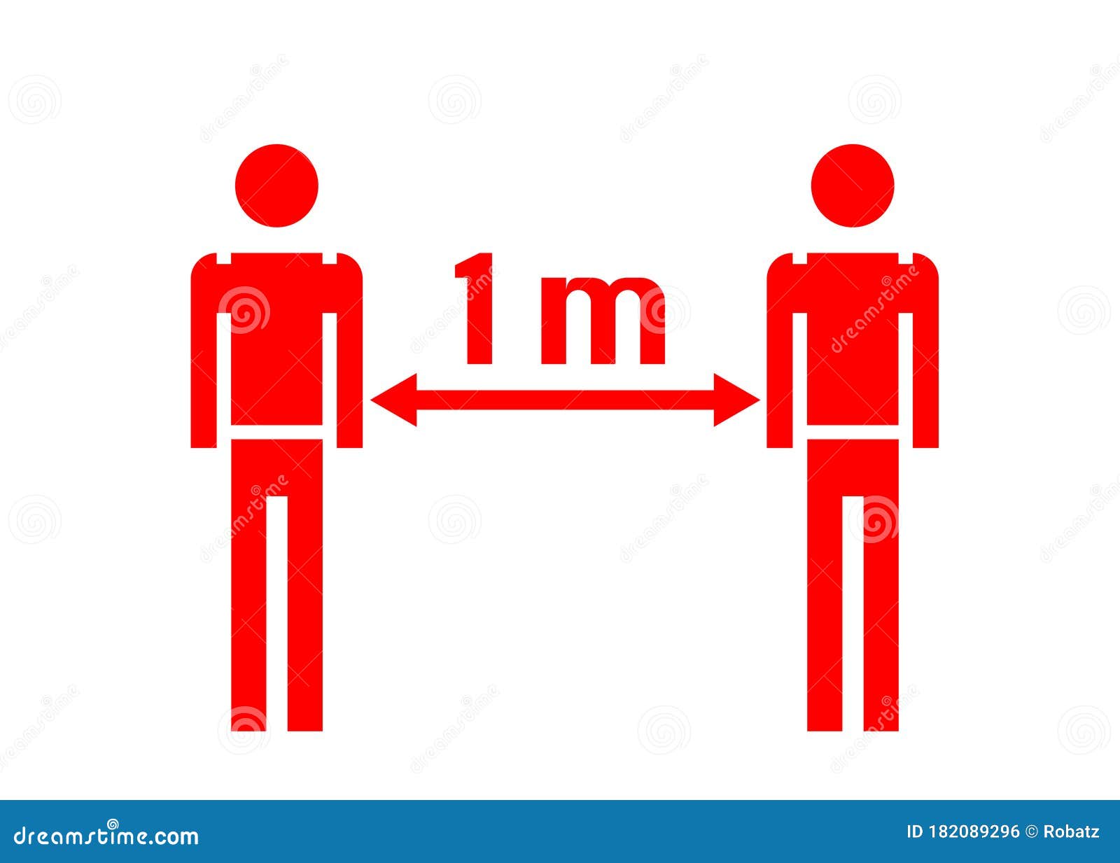 Stay 1 Meter Away Keep Your Distance Warning Sign COVID-19. Guidance on ...