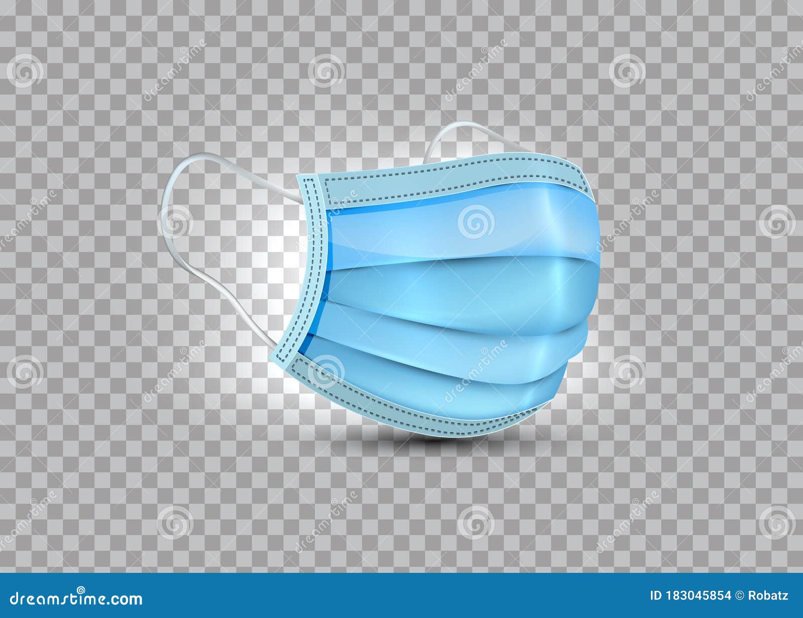 3d Realistic Vector Safety Breathing Mask, Hospital Breathing Medical ...