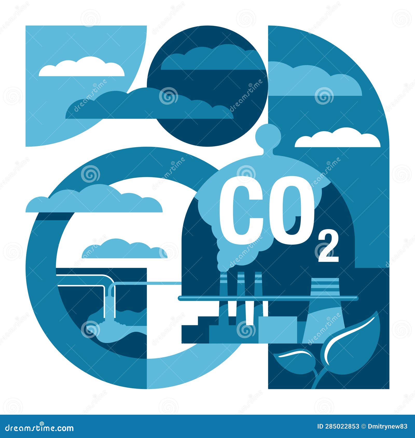 CO2 Capture Technology Abstract Banner Stock Vector - Illustration of ...