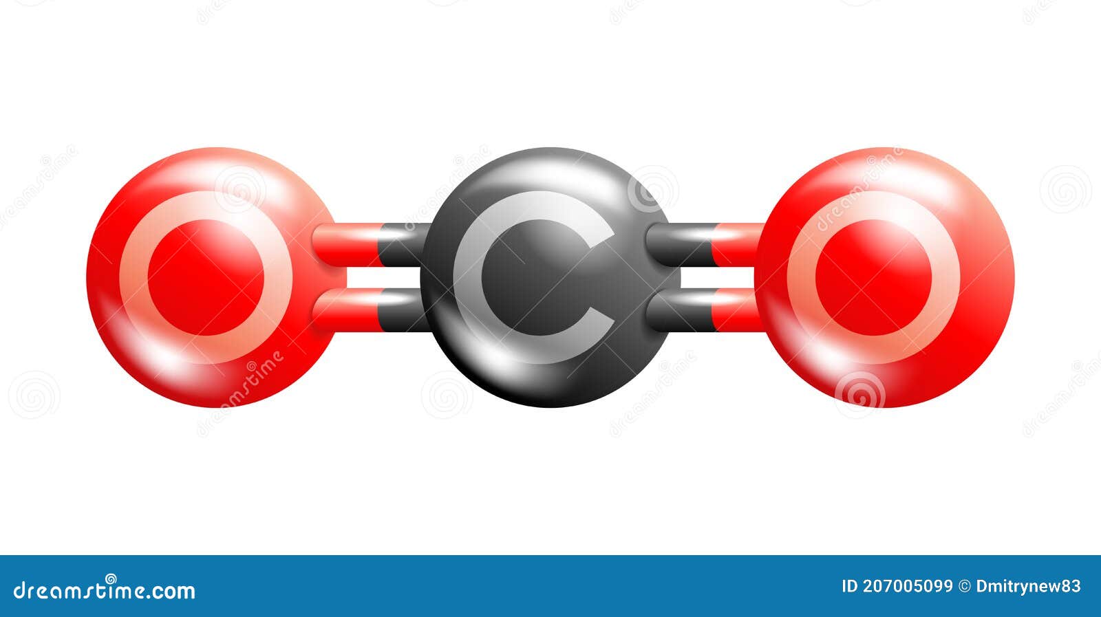 CO2 Carbon Dioxide 3D Molecule Stock Vector - Illustration of ...