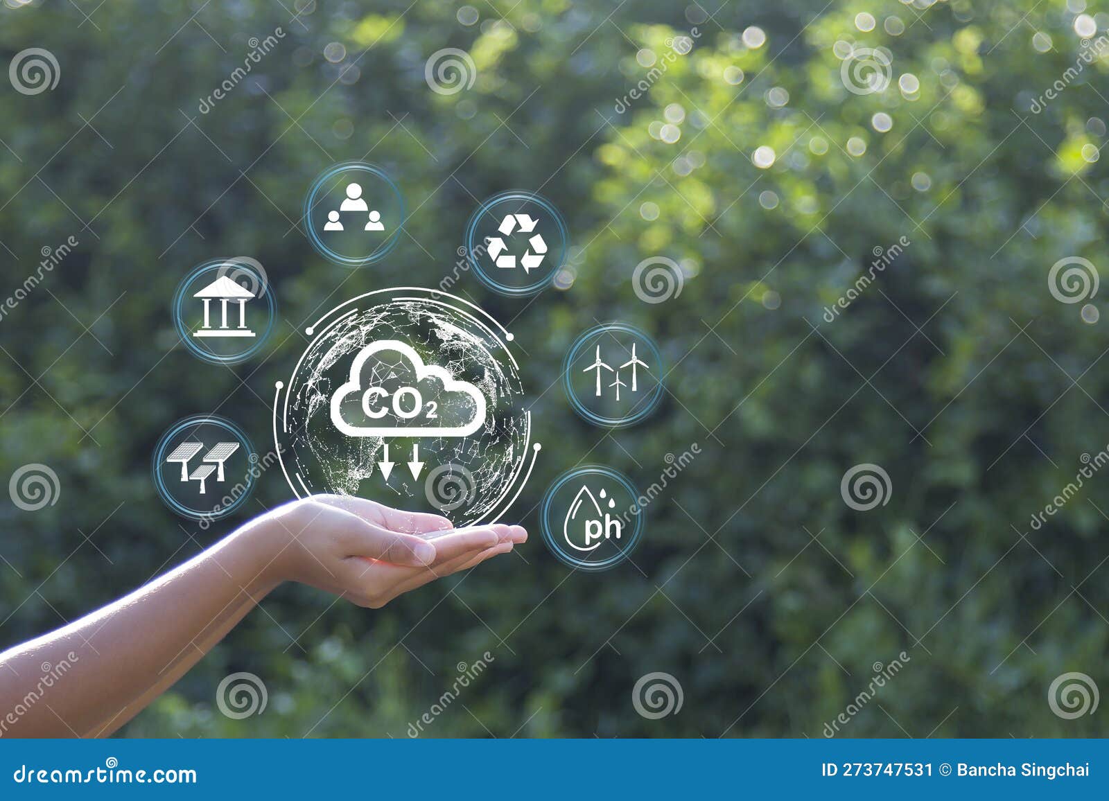 CO2, Carbon Dioxide Emission Reduction Concept, Sustainable ...