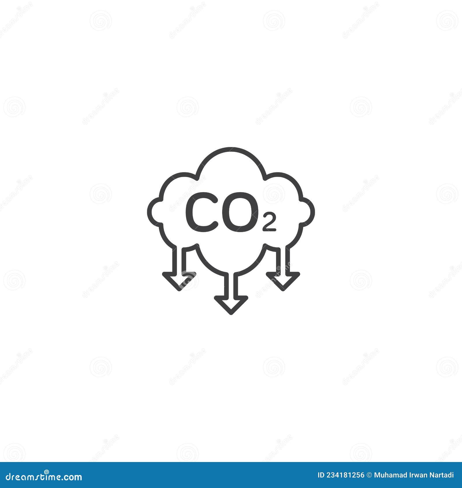 CO2, Carbon Dioxide Emissions. Vector Icon Template Stock Vector ...