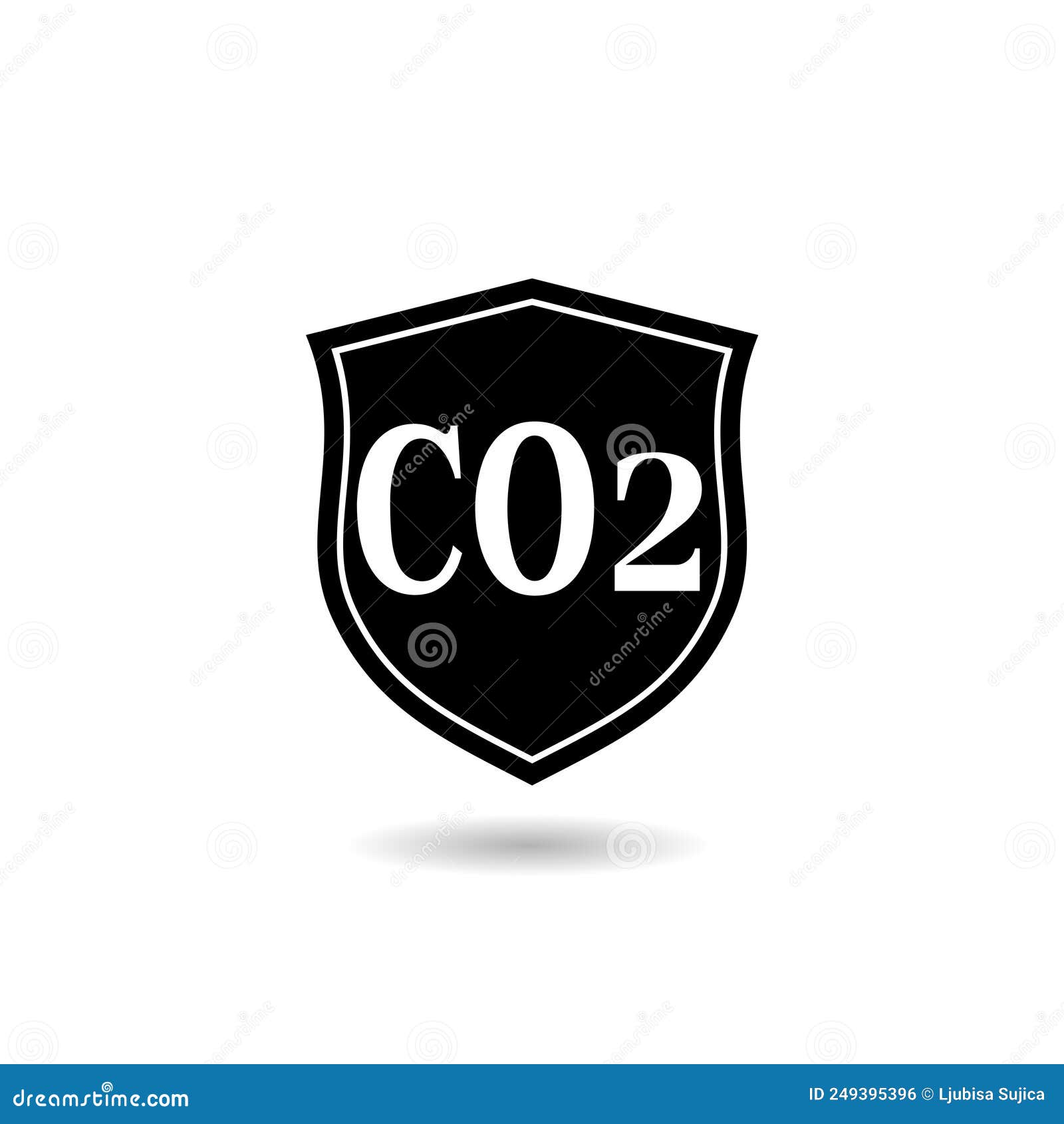 CO2 Carbon Neutral Logo with Shadow Stock Vector - Illustration of ...