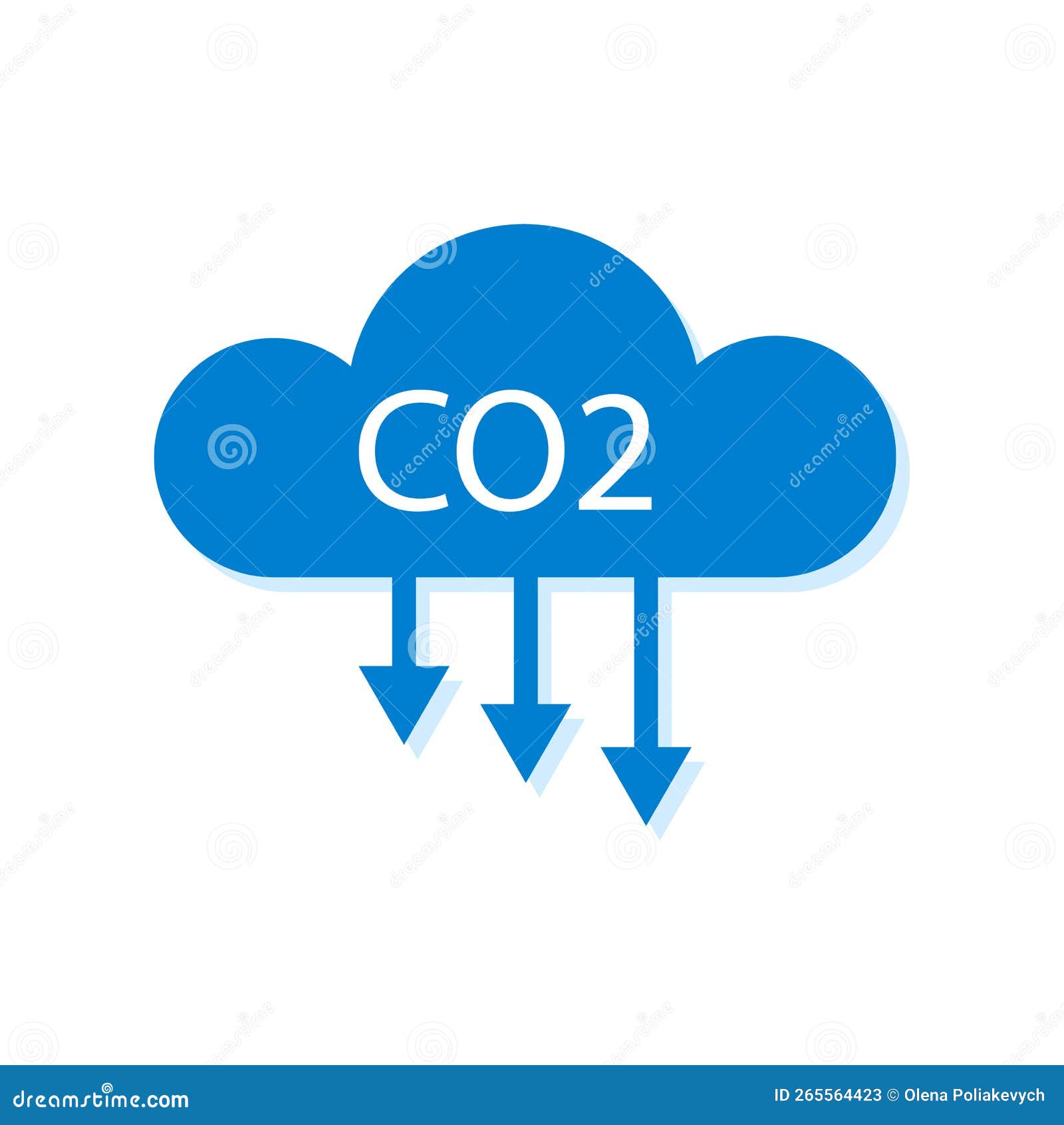 Co2 Cloud Arrows. Ecology Concept. Vector Illustration Stock Vector ...