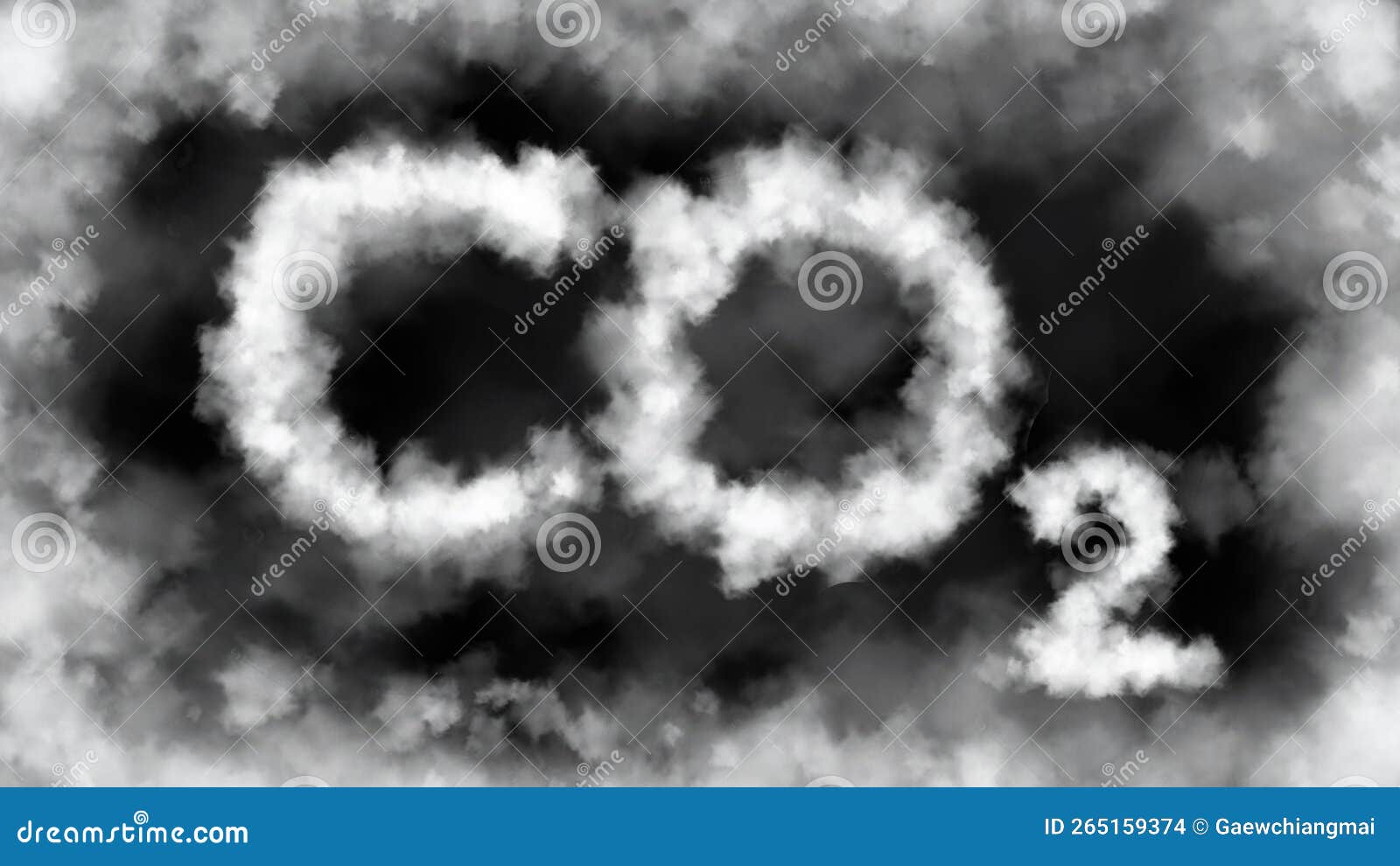 Co2 Cloud on Dark Background, Carbon Dioxide, Climate Change Concept ...