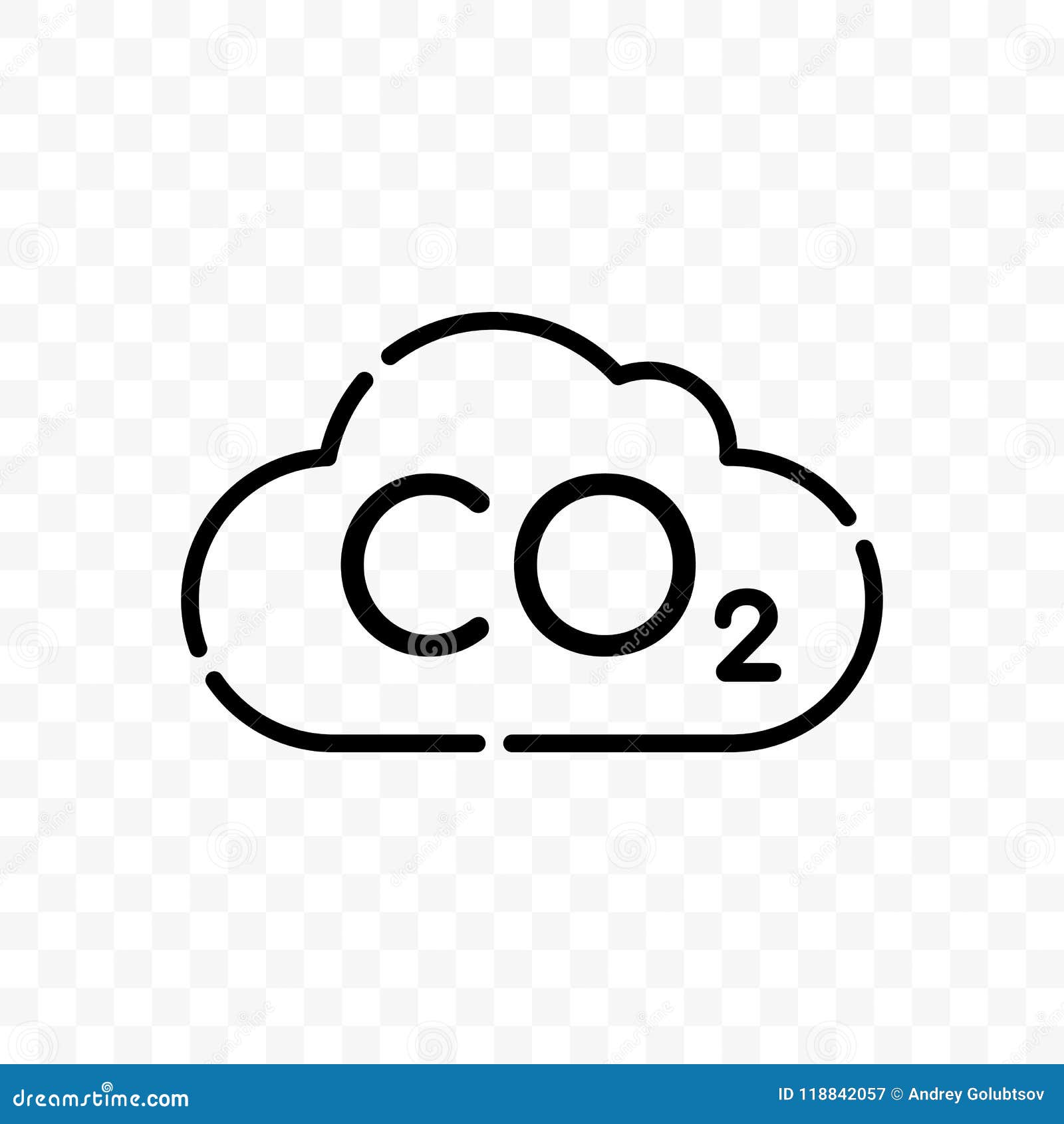 Cloud Of CO2, Carbon Emission, Pollution Reduction Icon. Ecology ...