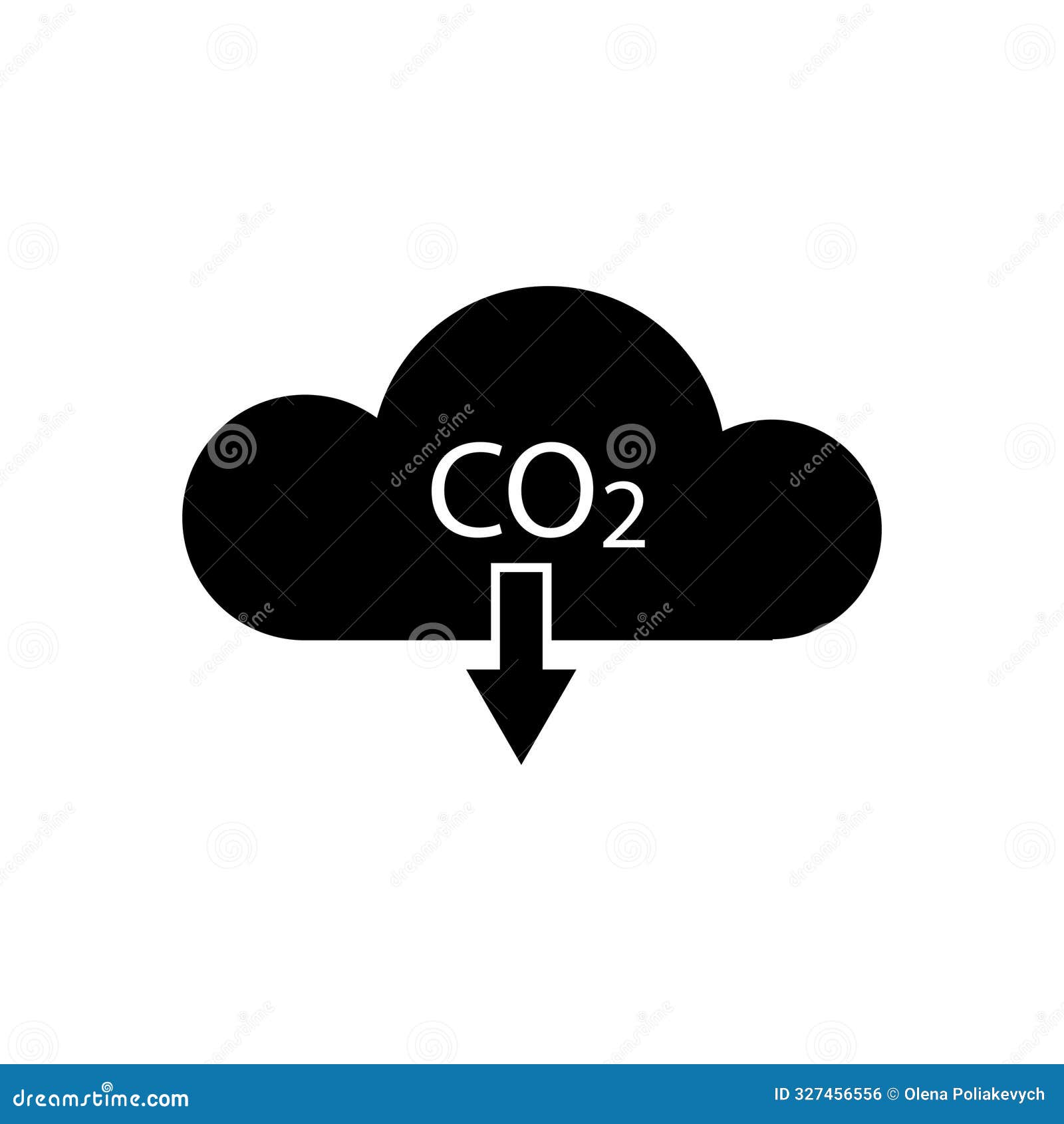 CO2 Cloud Icon. Carbon Emission Symbol. Vector Illustration. Climate ...