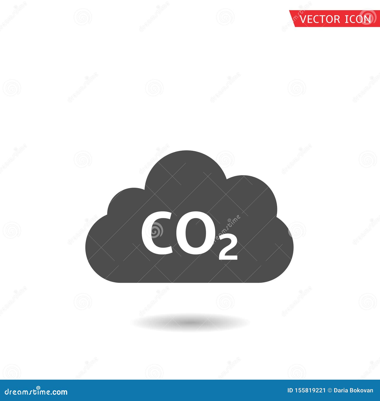 CO2 cloud icon stock illustration. Illustration of environment - 155819221