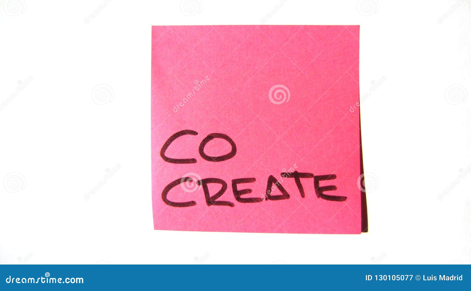 Co Create Red Post Its Used To Innovation Stock Image - Image of orange ...
