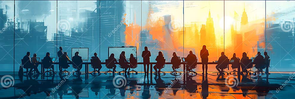 Co-Creation Session stock illustration. Illustration of skyline - 316675464