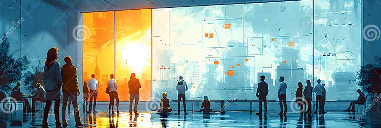 Co-Creation Session stock illustration. Illustration of light - 316675475