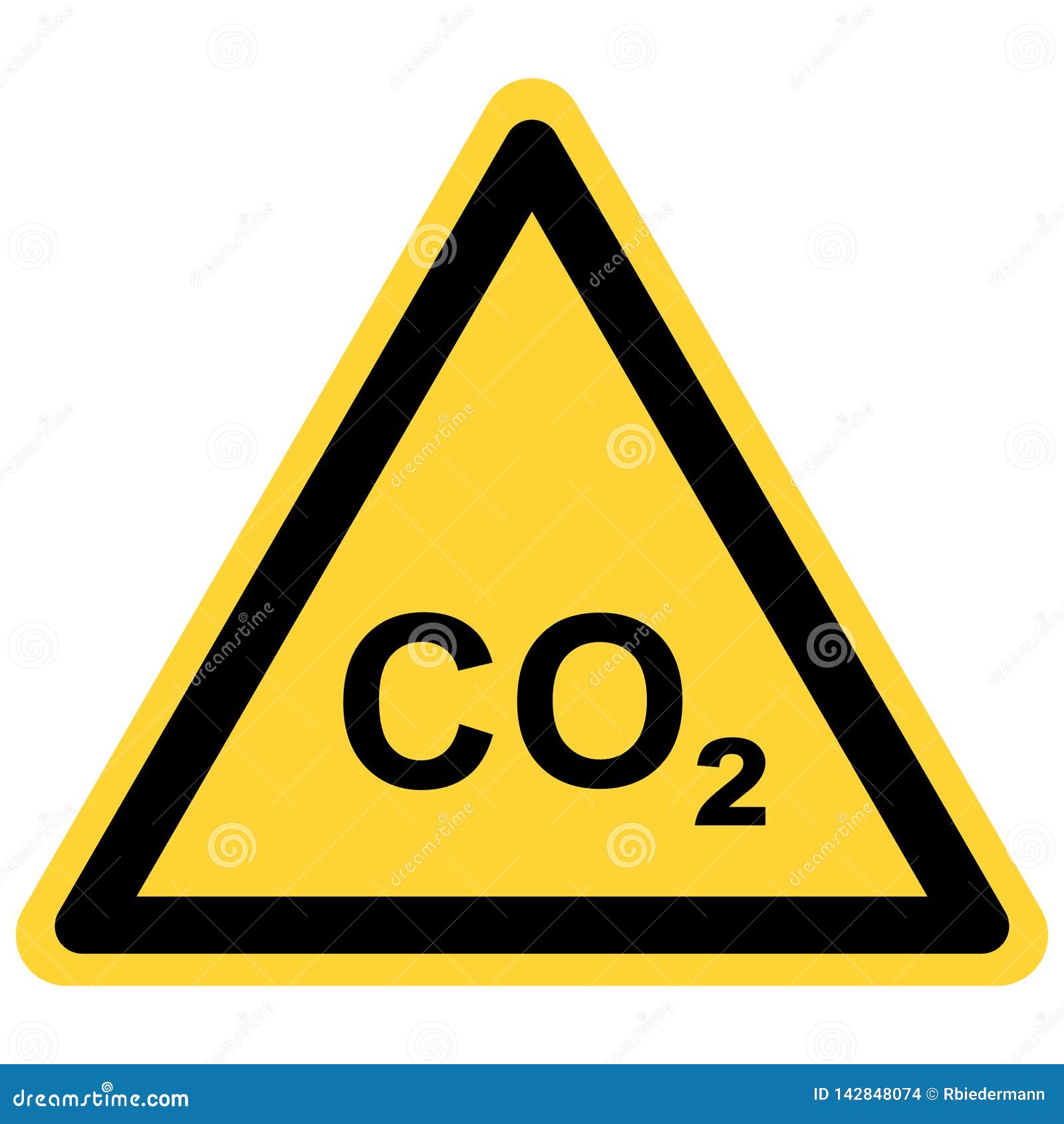 CO2 and danger sign stock vector. Illustration of yellow - 142848074