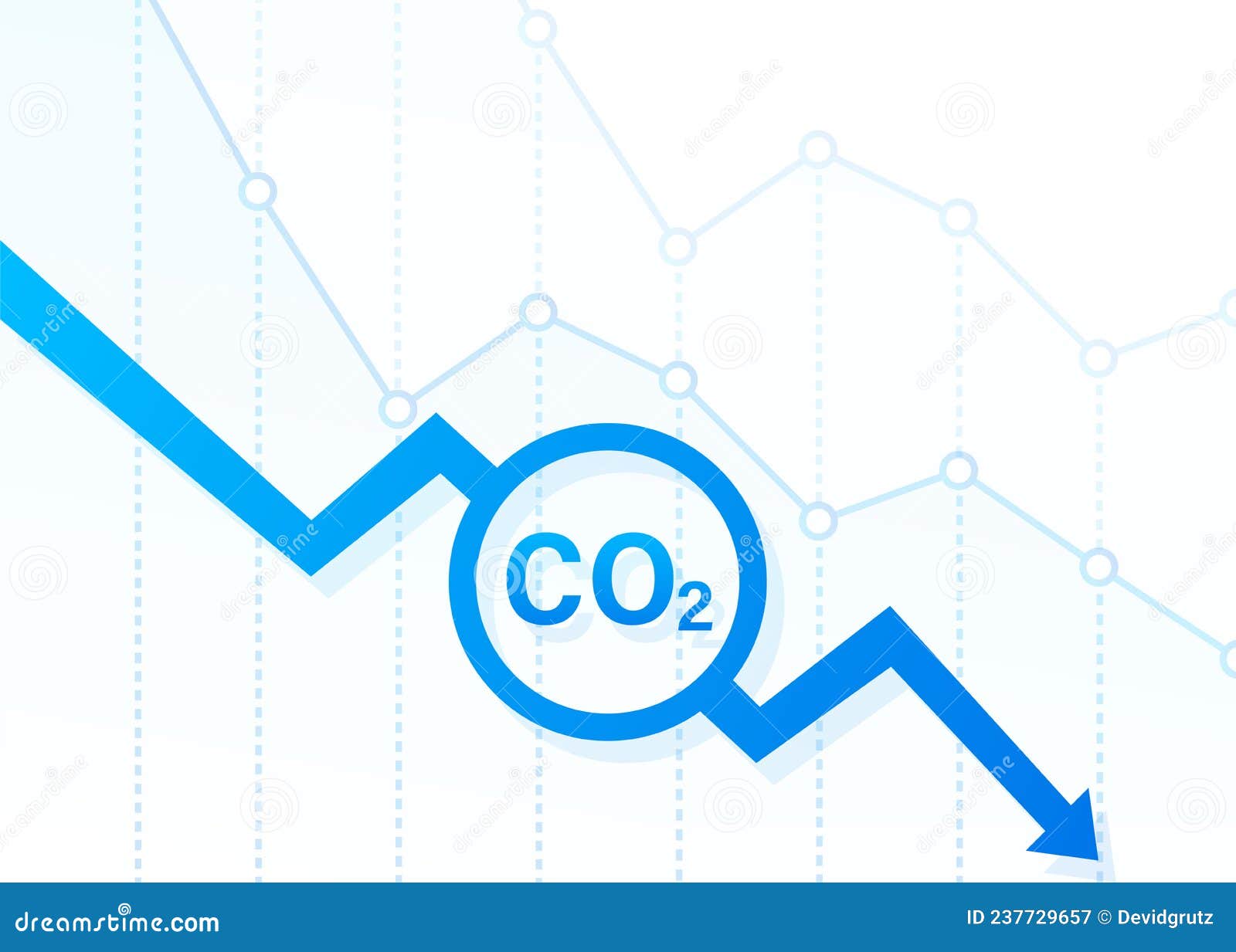 CO2 Decrease Logo in Flat Style Isolated on Empty Background. Flat Icon ...