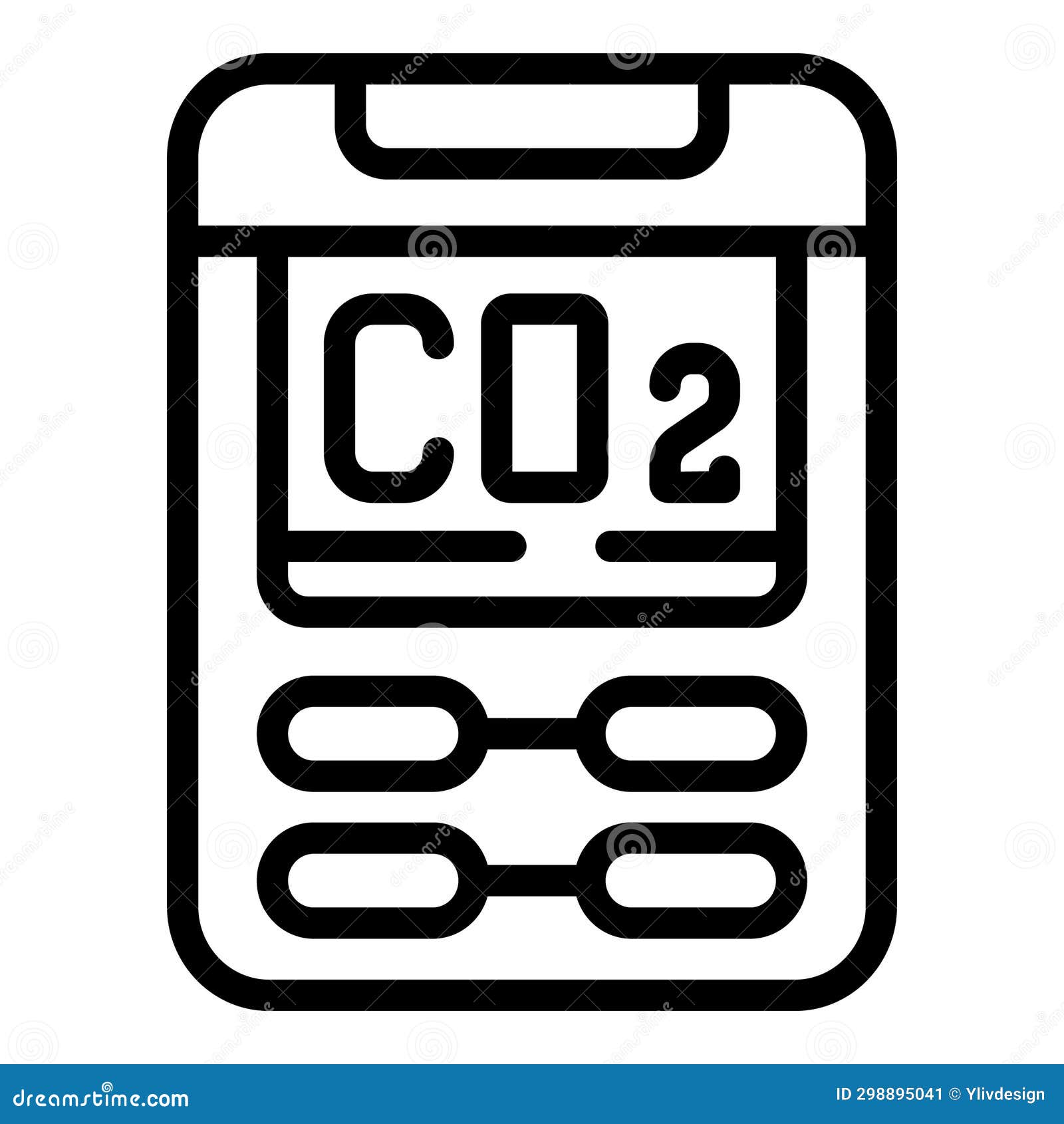 CO2 Device Check Icon Outline Vector. Safety Multi Sensor Stock ...