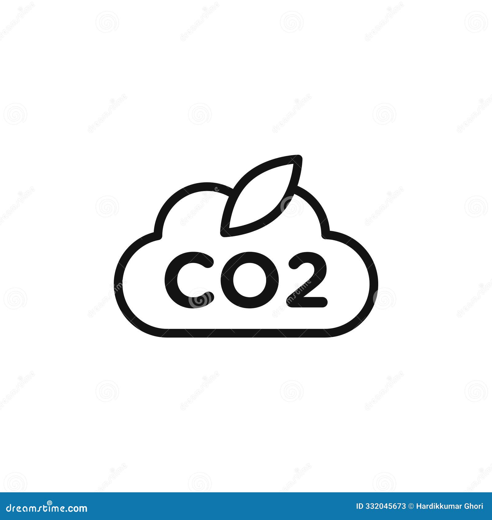 CO2 Emission Icon Symbol on White Background Stock Vector ...