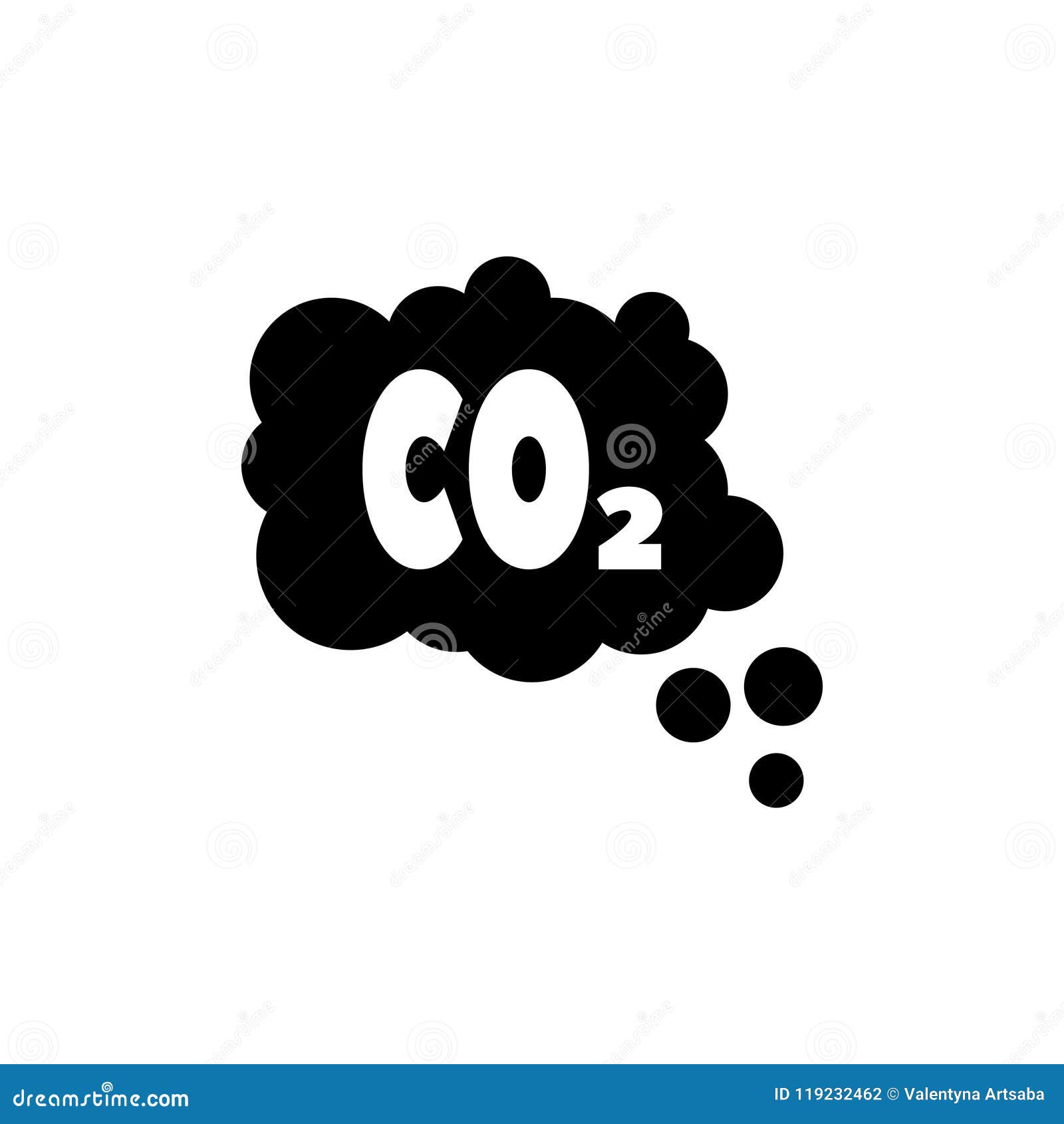 Set CO2 Emissions In Cloud, Broken Pipe With Leaking Water, Molecule ...