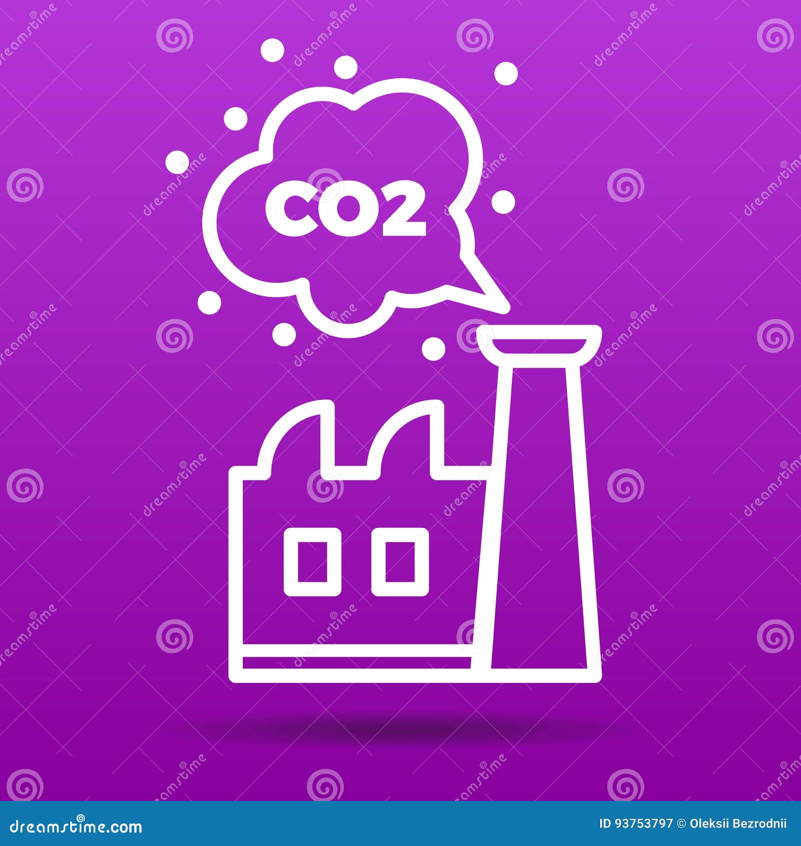 Co2 Emissions Icon Vector Illustration Stock Vector - Illustration of ...