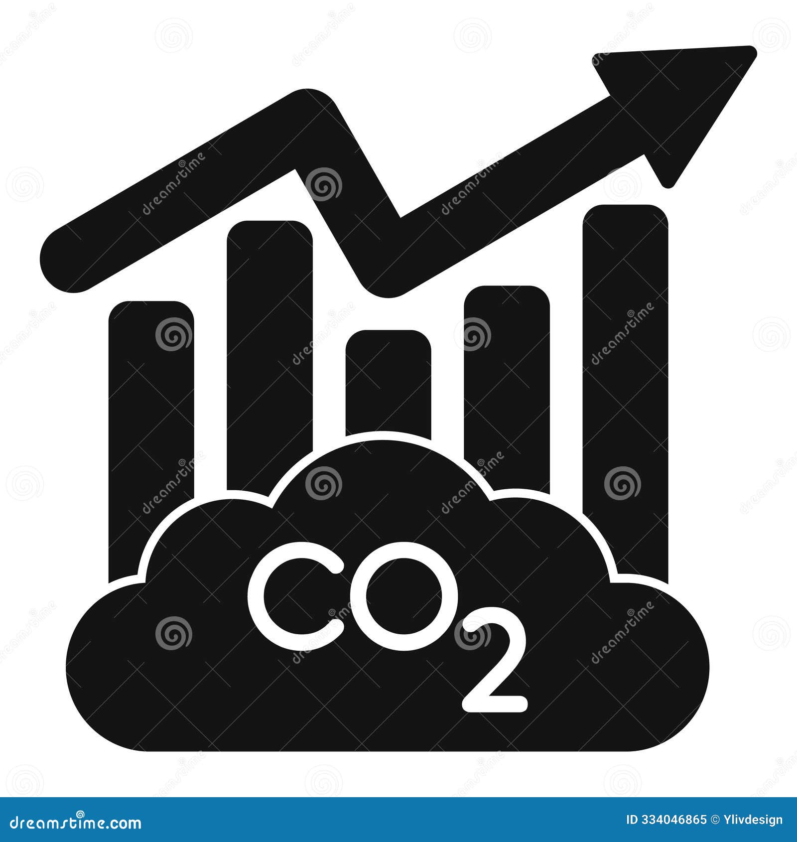 Co2 Emissions Increasing Shown on Graph Stock Illustration ...