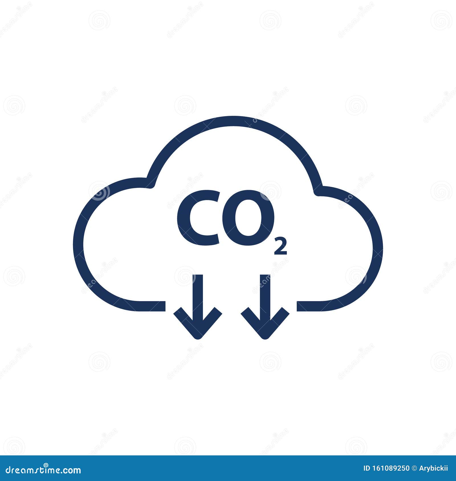 Co2 emissions vector icon stock vector. Illustration of pollutant ...