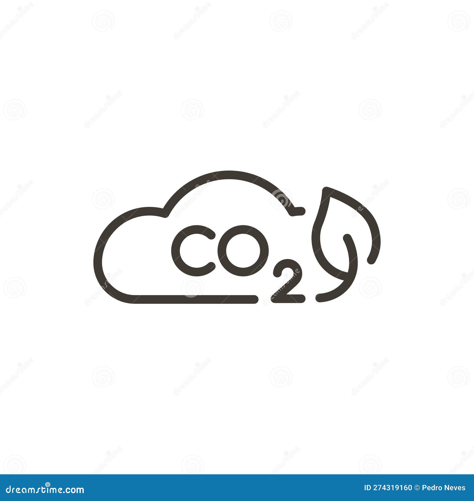 Co2 Emissions. Vector Thin Line Icon Outline Illustration Linear Stroke ...